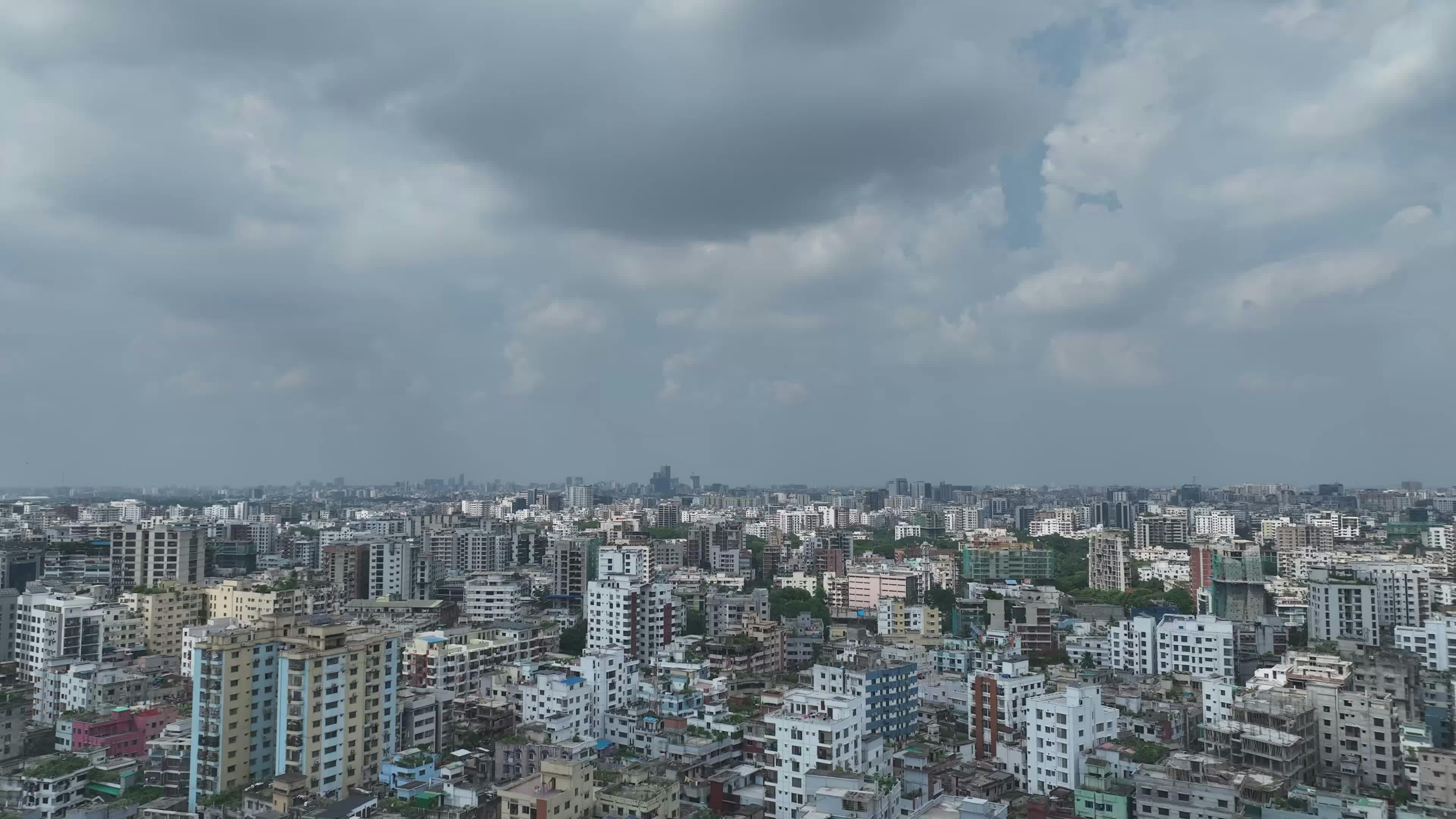 Aerial View of Dhaka City Skyline Free Stock Video Footage, Royalty-Free 4K & HD Video Clip