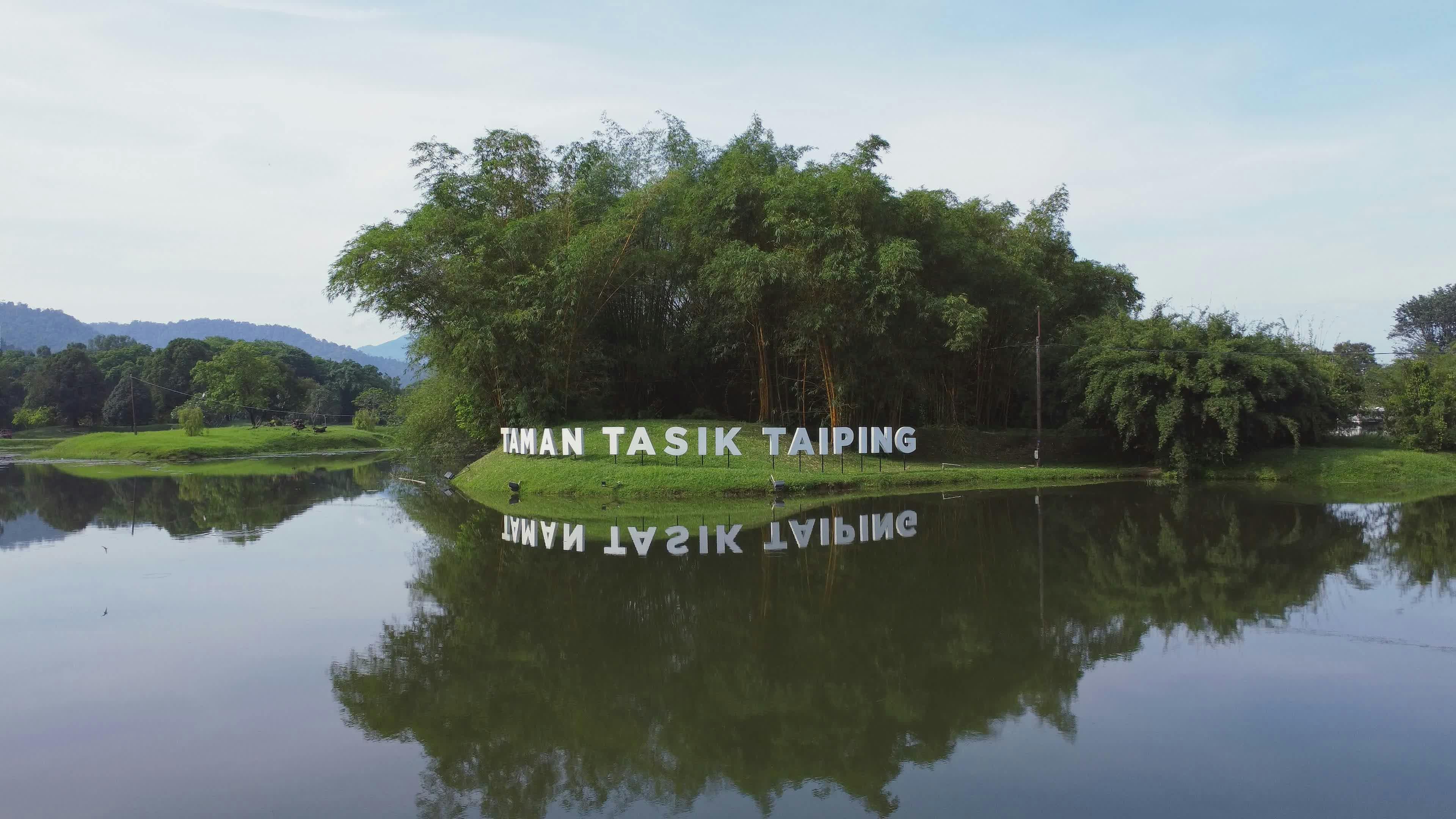 Aerial View of Taiping Lake Gardens, Malaysia Free Stock Video Footage ...