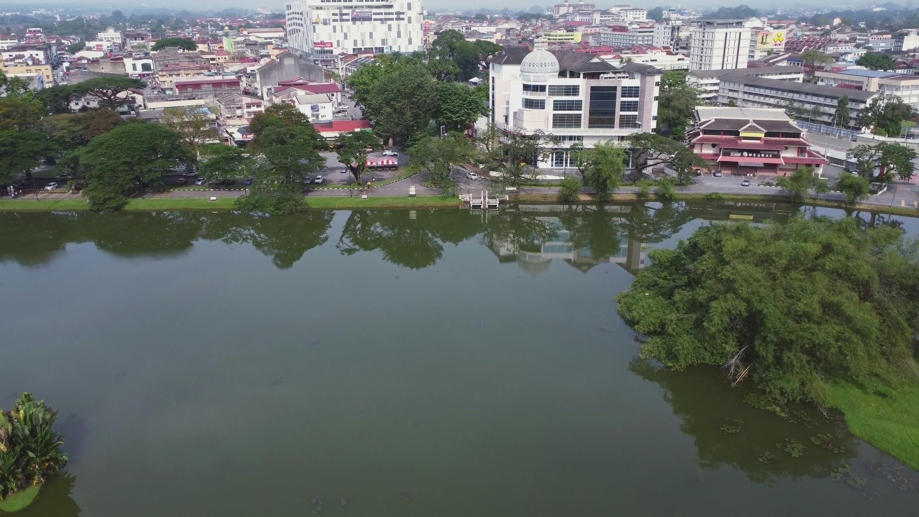 Aerial View of Taiping Lake Gardens, Malaysia Free Stock Video Footage ...