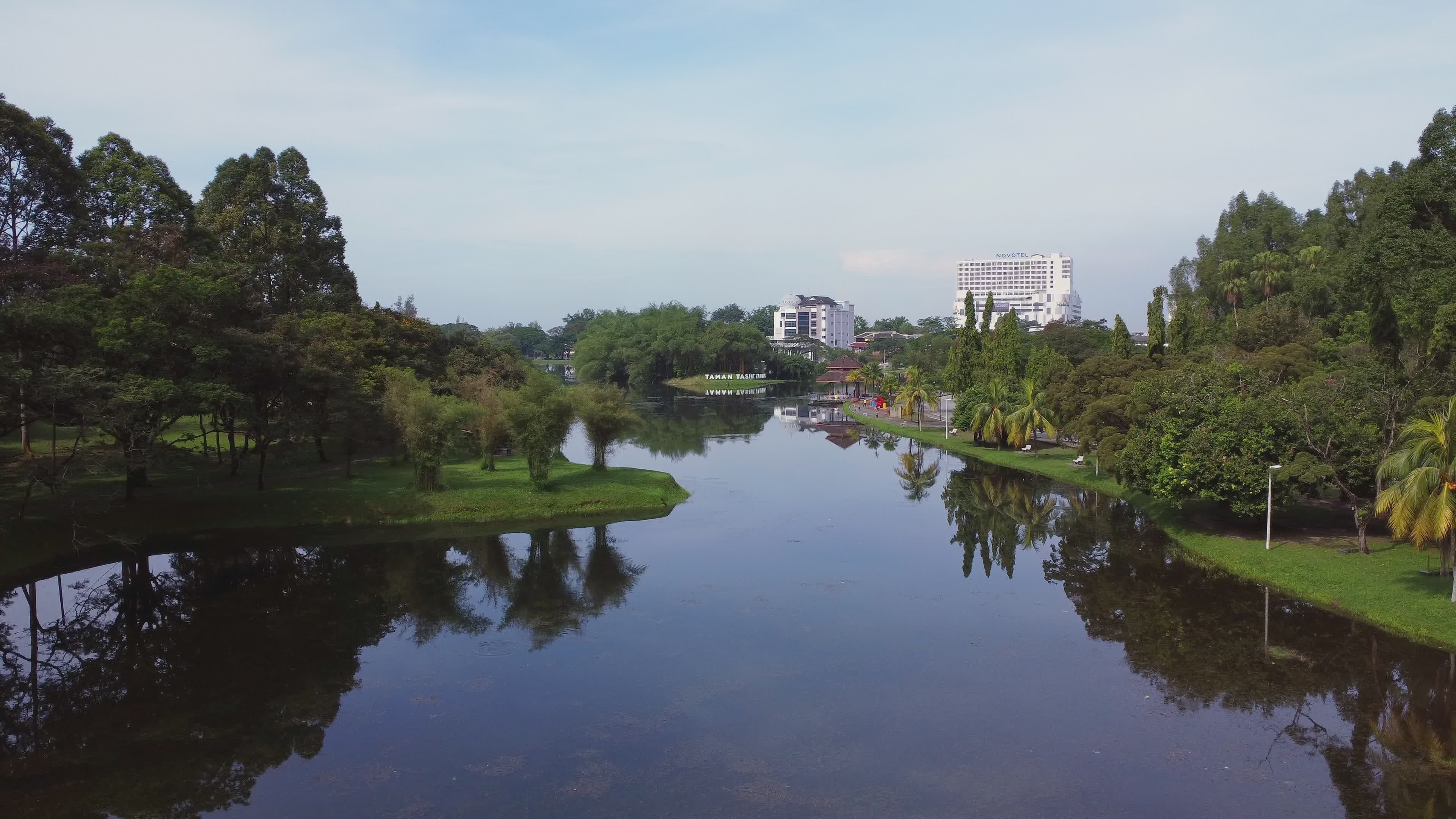 Aerial View of Scenic Taiping Lake Gardens, Malaysia Free Stock Video ...