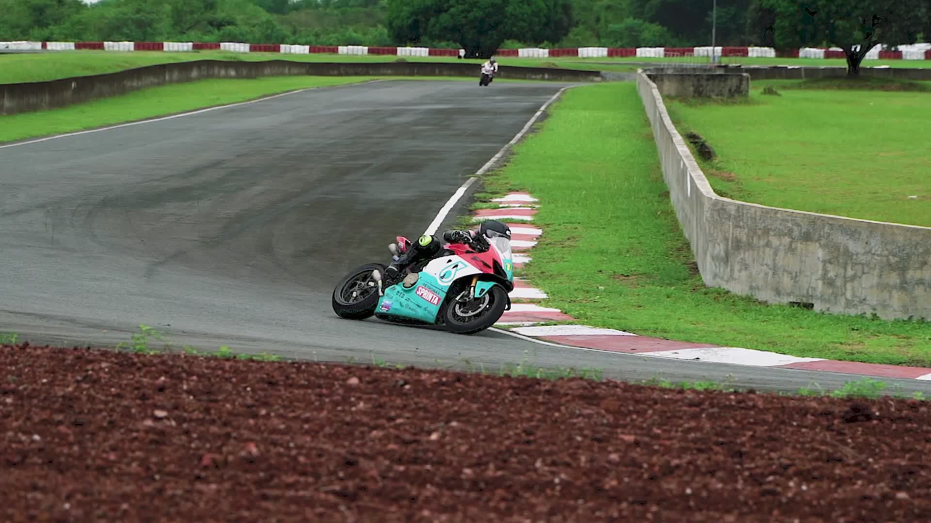 Dynamic Motorcycle Racing on Circuit Track Free Stock Video Footage ...