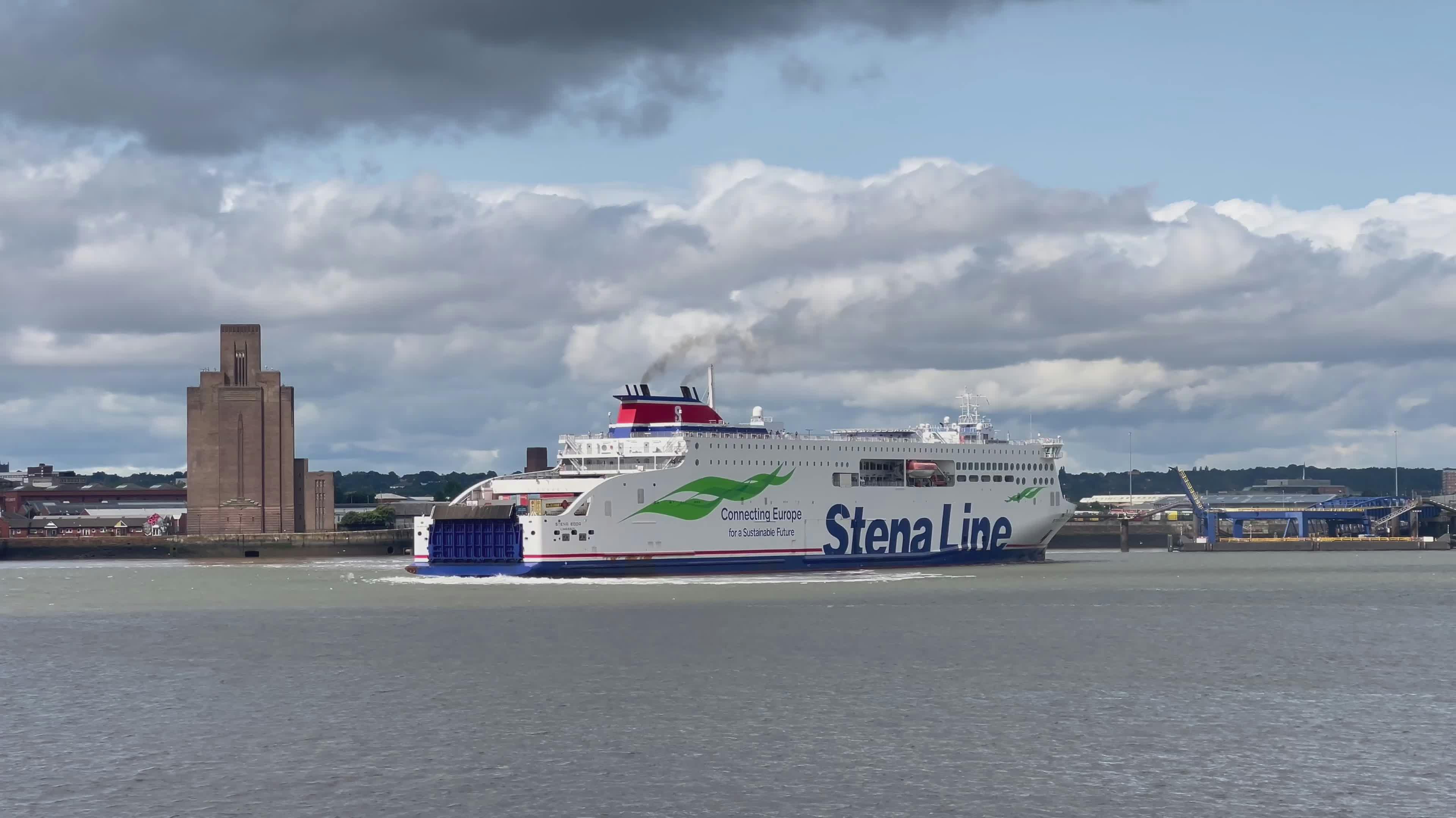 Stena Line Ferry Navigating Coastal Waters Free Stock Video Footage ...