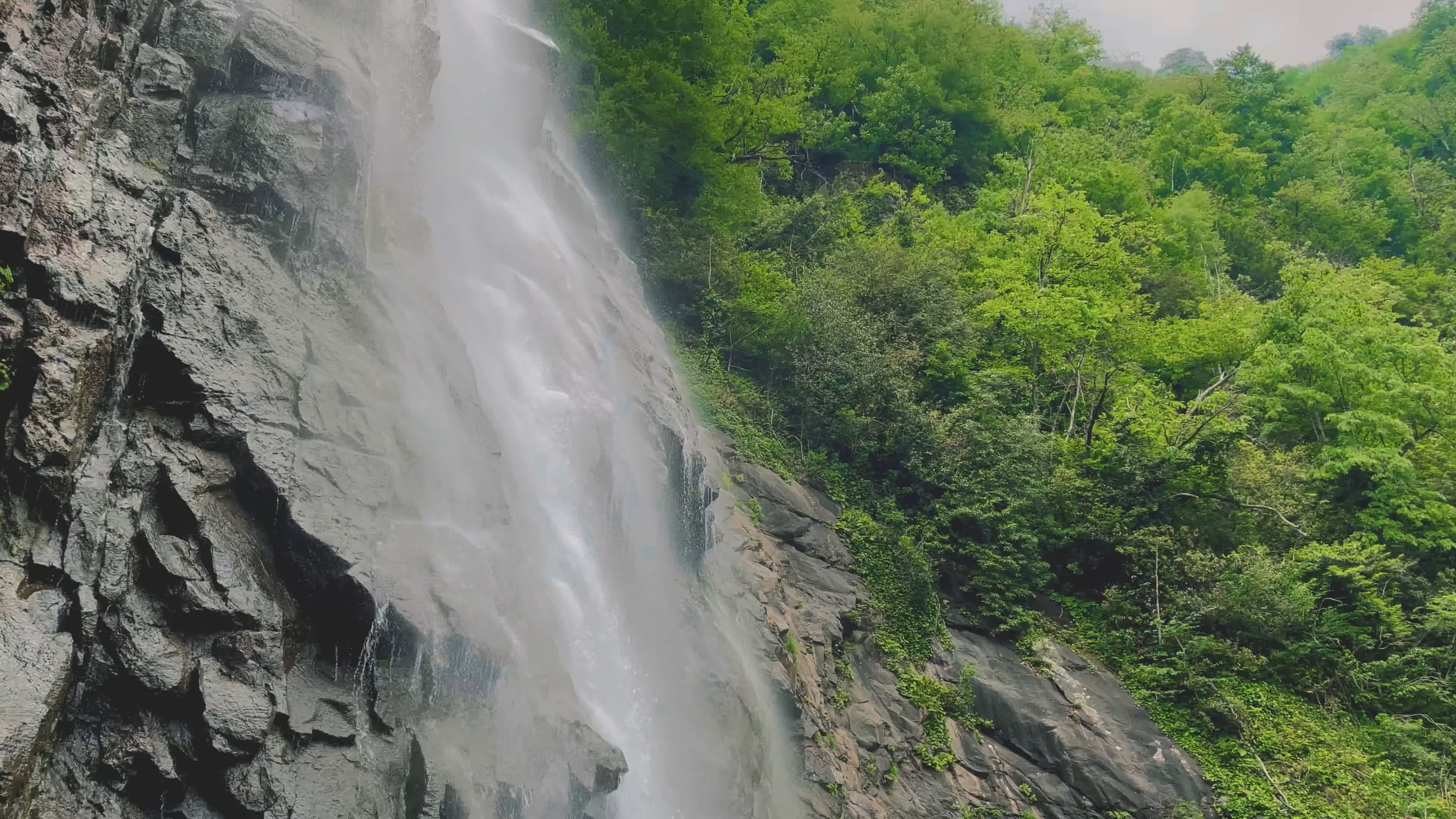 Majestic Forest Waterfall Scene in 4K Free Stock Video Footage, Royalty ...