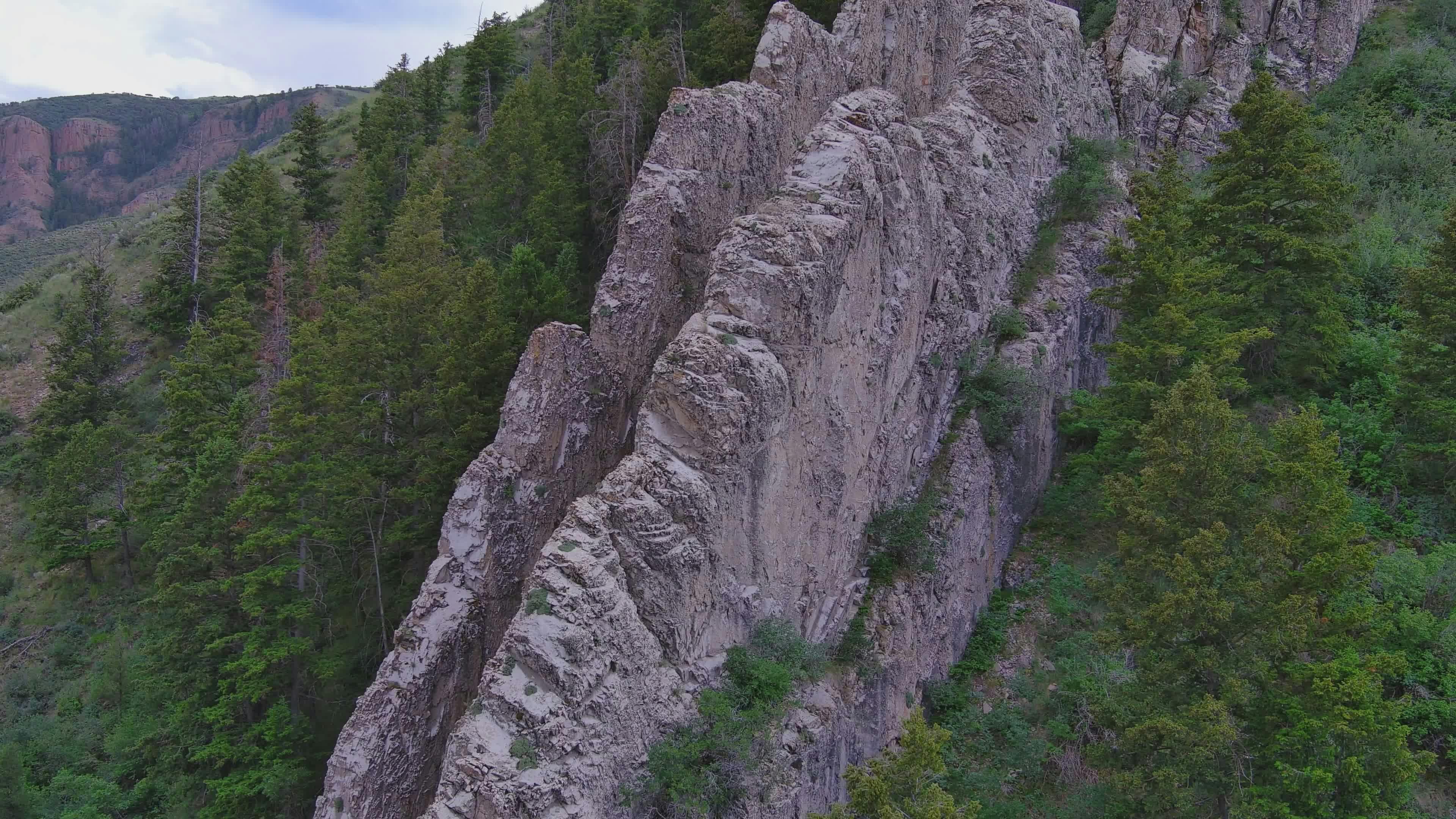 Drone Shot of Devil's Slide Rock Formation Free Stock Video Footage ...