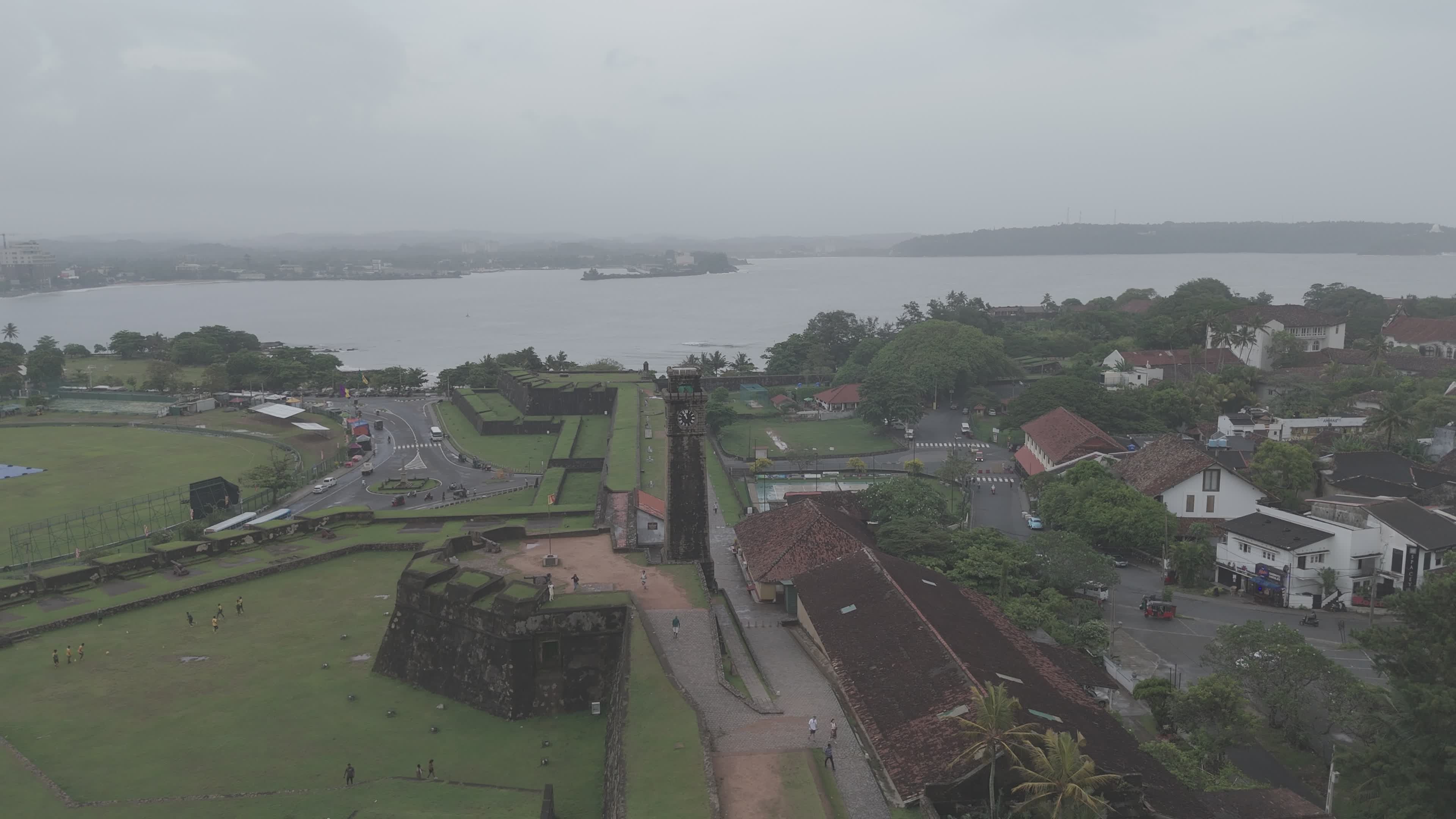 Scenic Aerial View of Galle Fort Sri Lanka Free Stock Video Footage ...