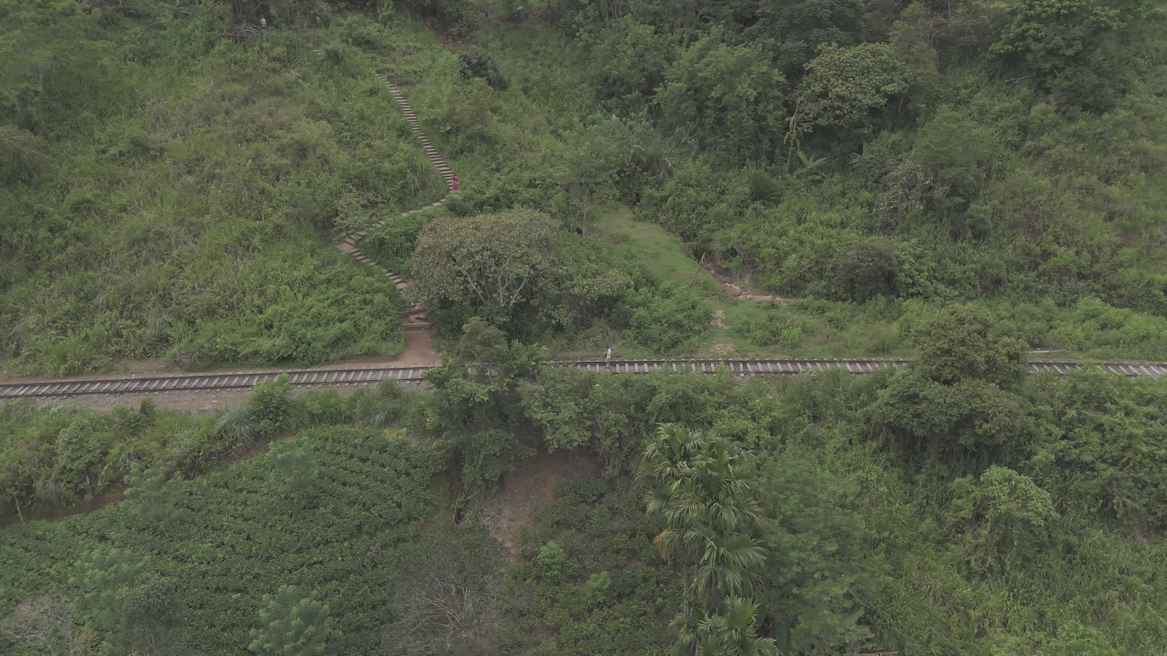 Scenic Aerial View of Nine Arch Bridge, Ella Free Stock Video Footage ...
