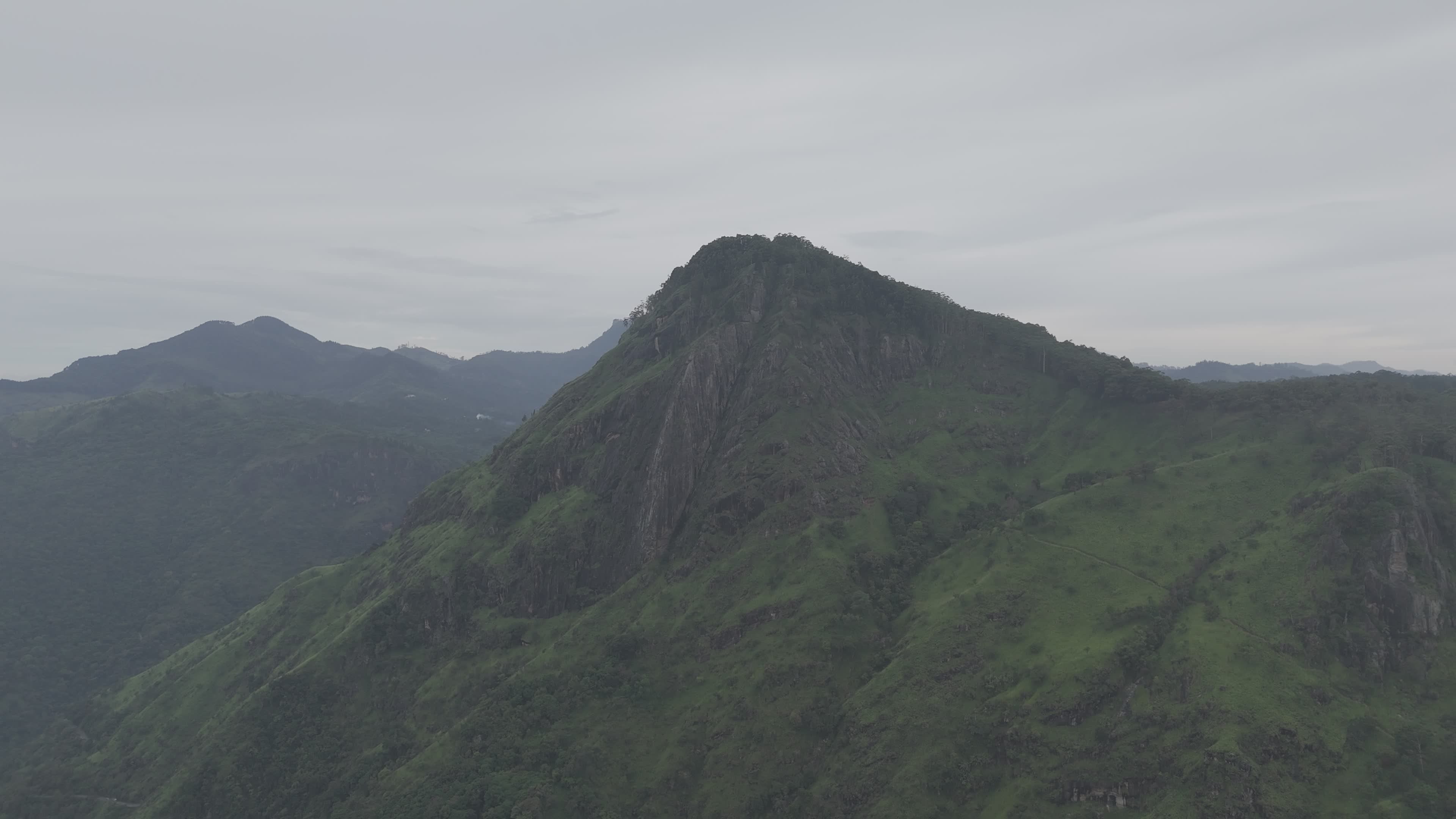 Majestic Aerial View of Sri Lanka's Ella Mountains Free Stock Video ...