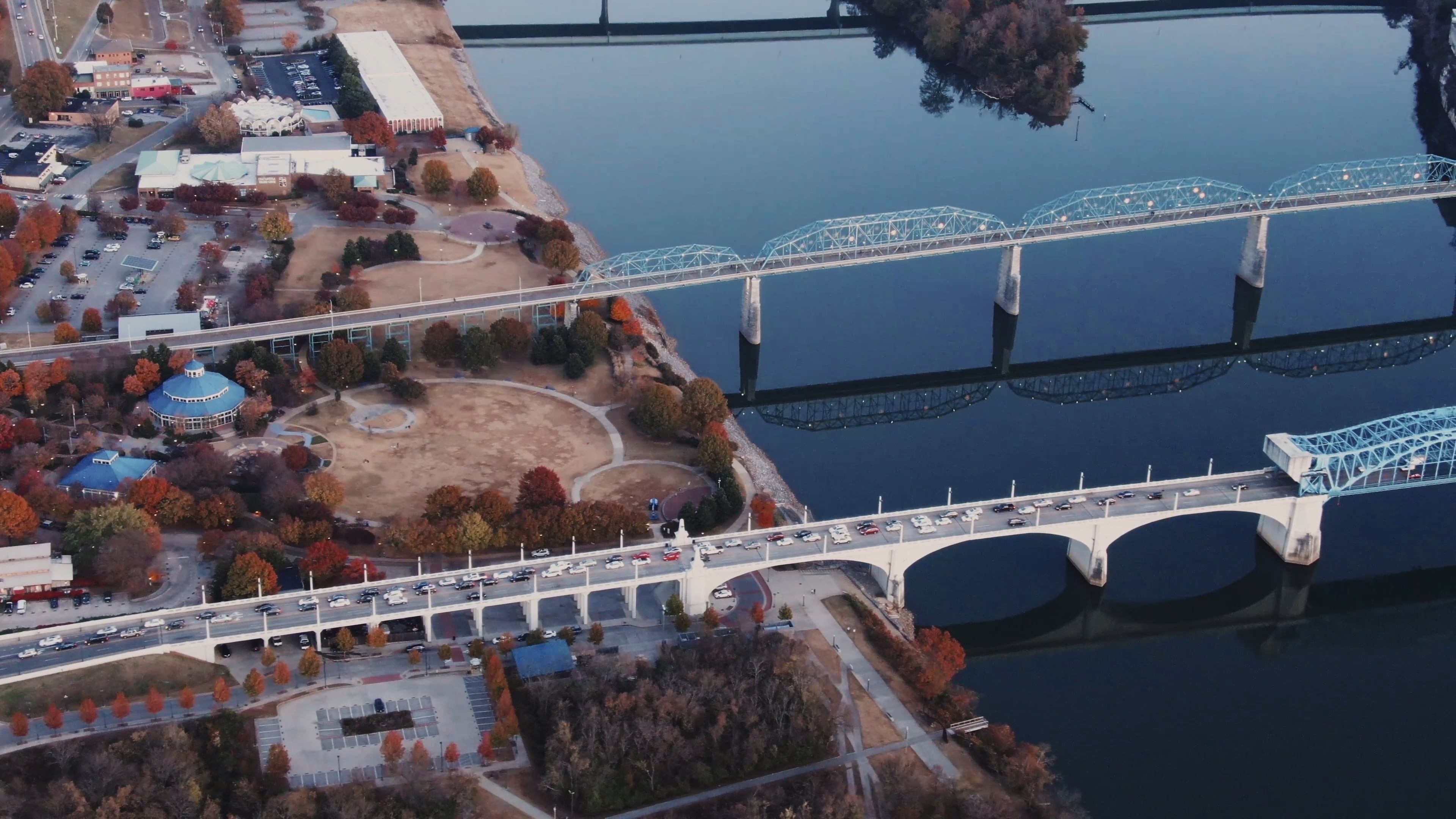 Drone Footage Of The Urban Landscape Of Chattanooga Tennessee · Free ...