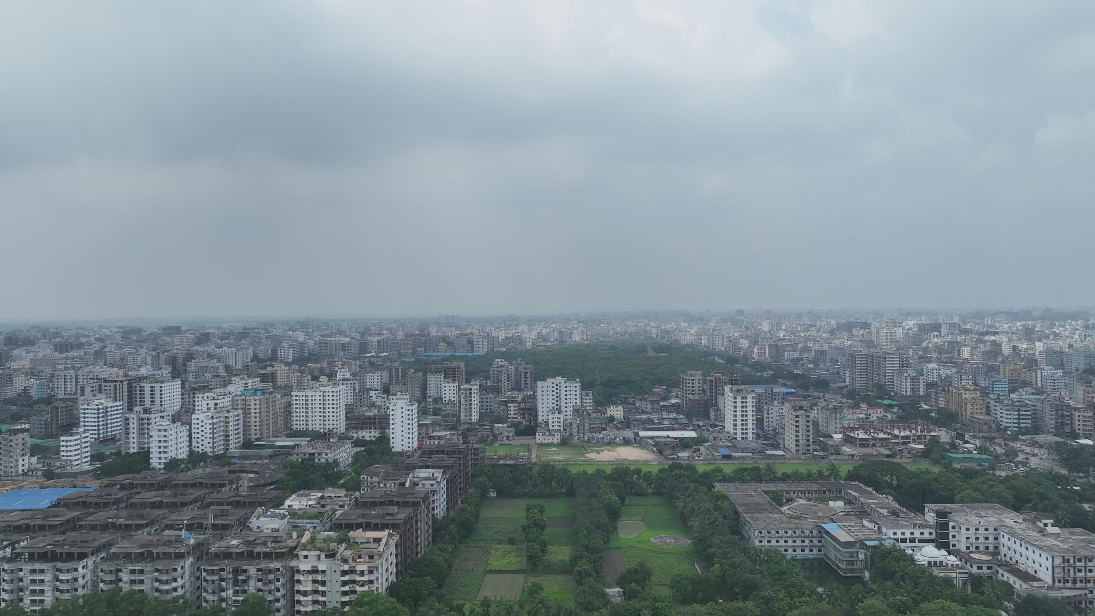 Stunning Aerial View of Dhaka Cityscape Free Stock Video Footage ...