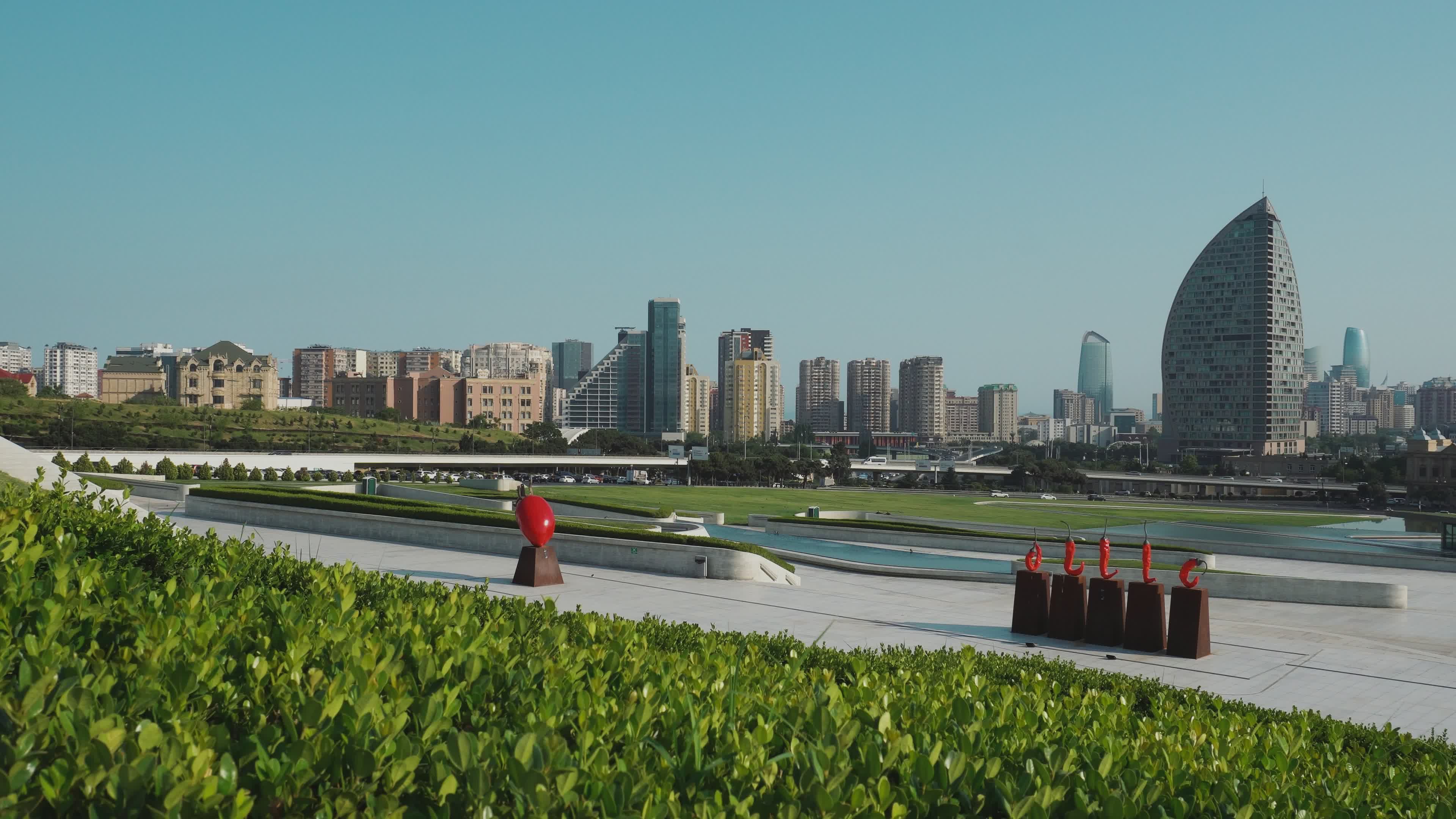 Modern Cityscape with Distinctive Architecture Free Stock Video Footage ...