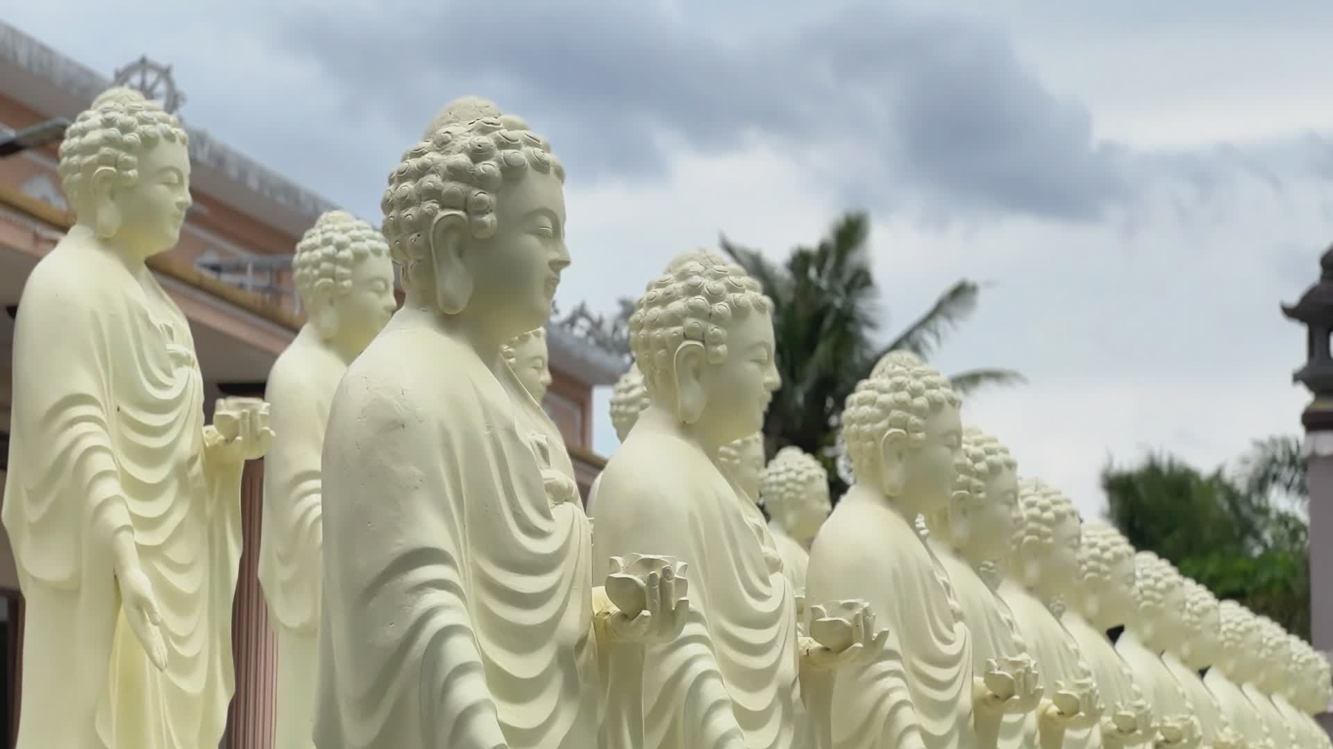 Serene Buddha Statues in Vietnamese Temple Free Stock Video Footage ...