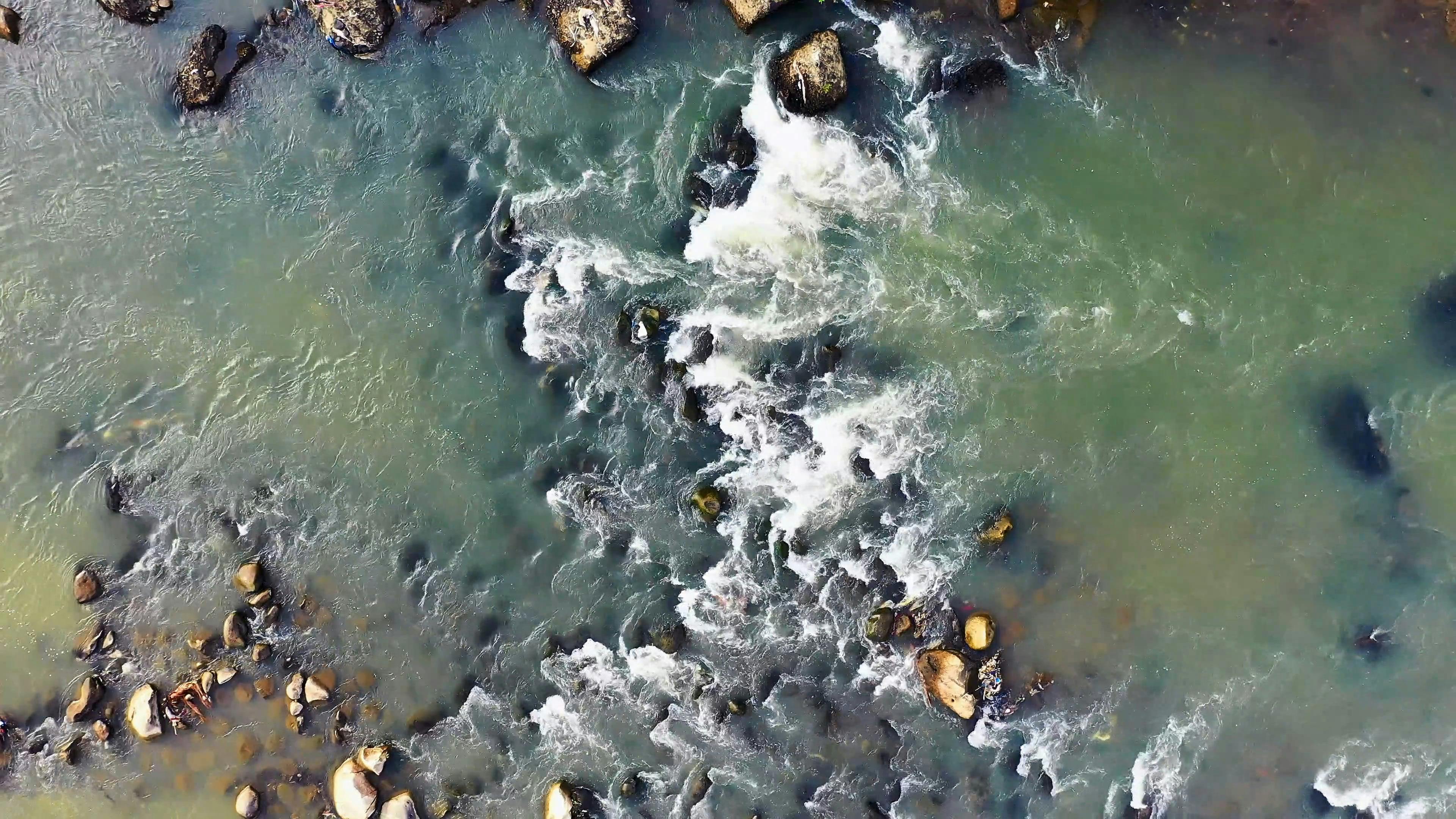 Piles Of Loose Rocks Along The Riverside · Free Stock Video