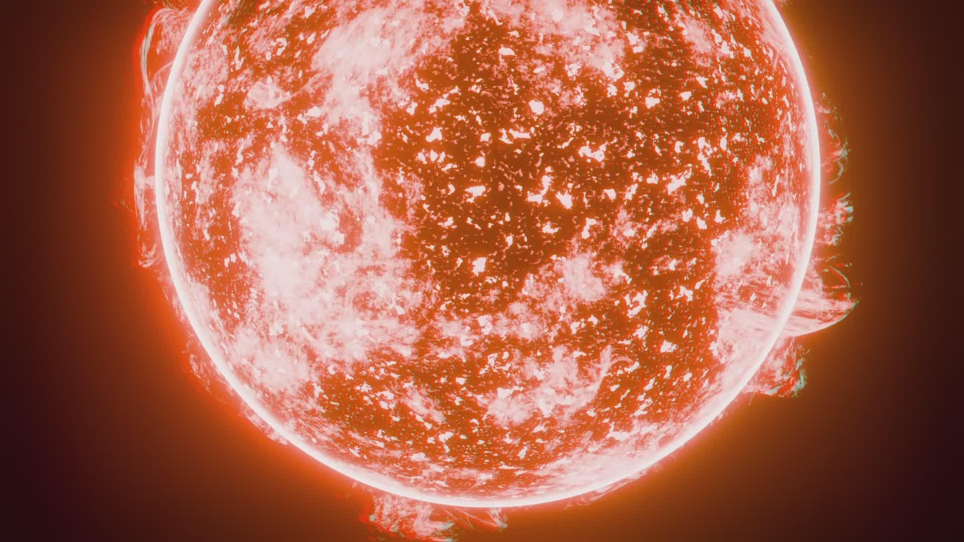 Dynamic Solar Flare Animation in Space Free Stock Video Footage ...