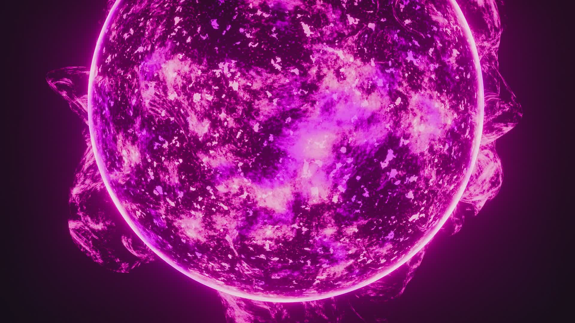 Vibrant Abstract Glowing Purple Sphere Animation Free Stock Video ...