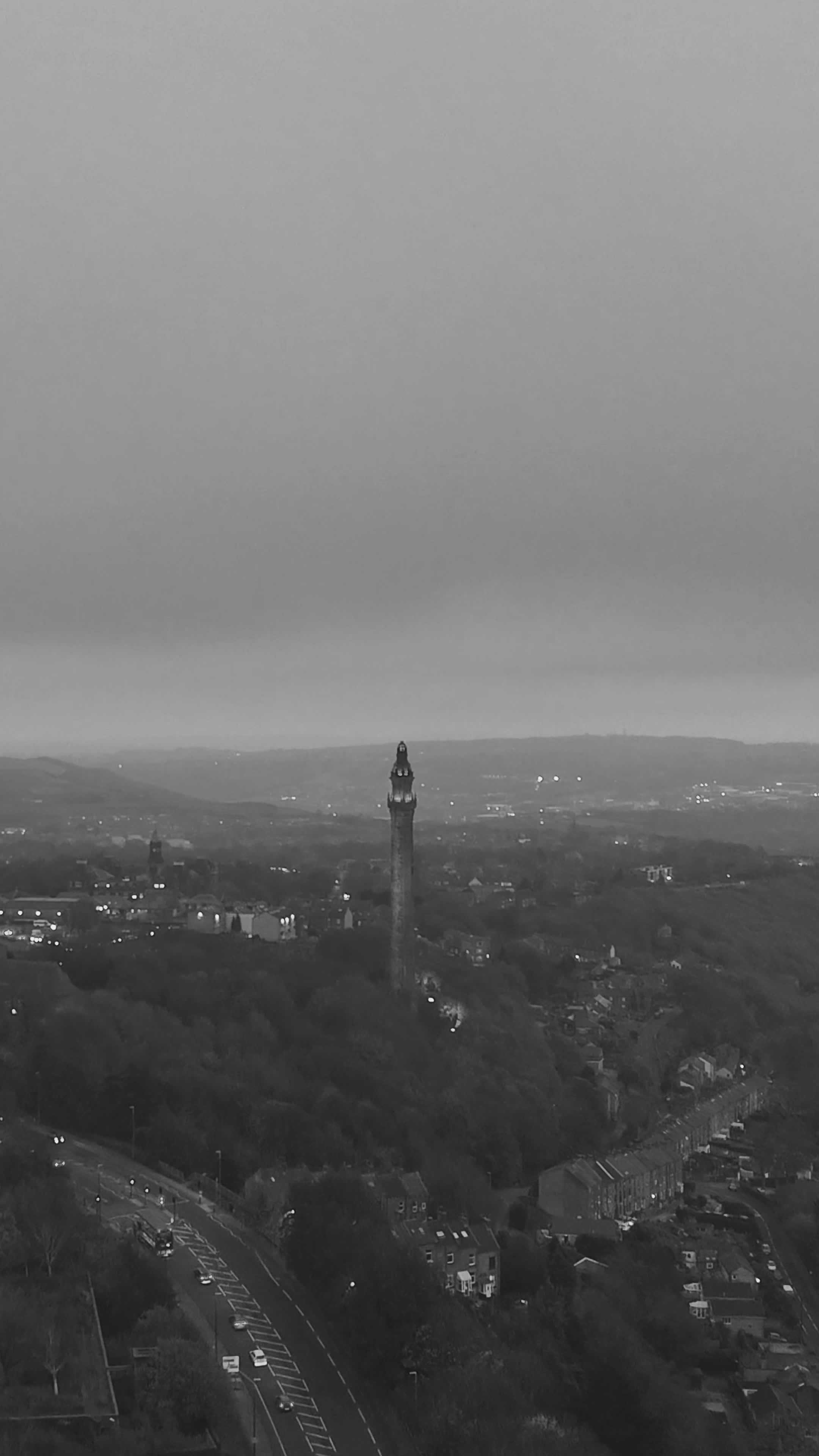 Aerial View of Iconic Communications Tower Free Stock Video Footage ...