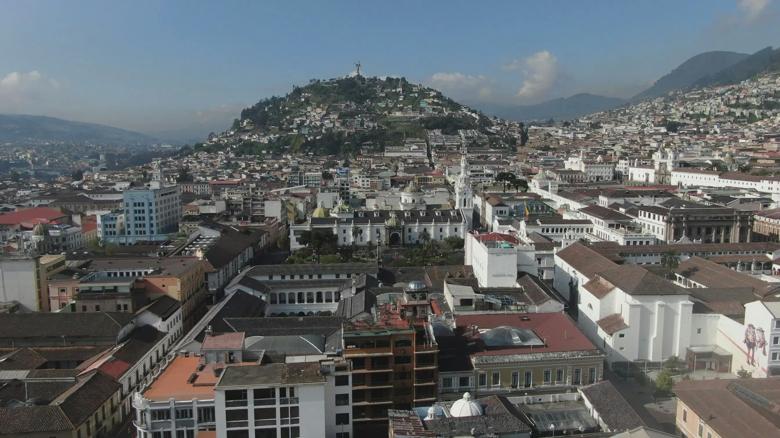 Panoramic Aerial View of Quito, Ecuador Free Stock Video Footage ...