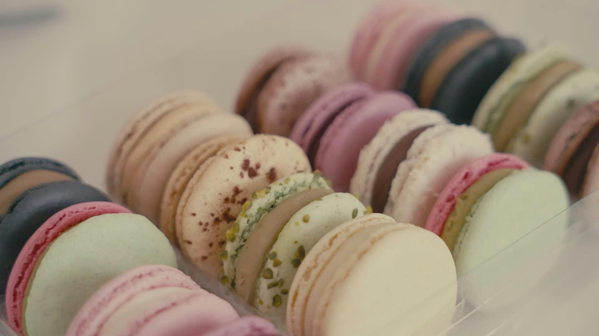 Colorful Assortment of French Macarons Free Stock Video Footage ...