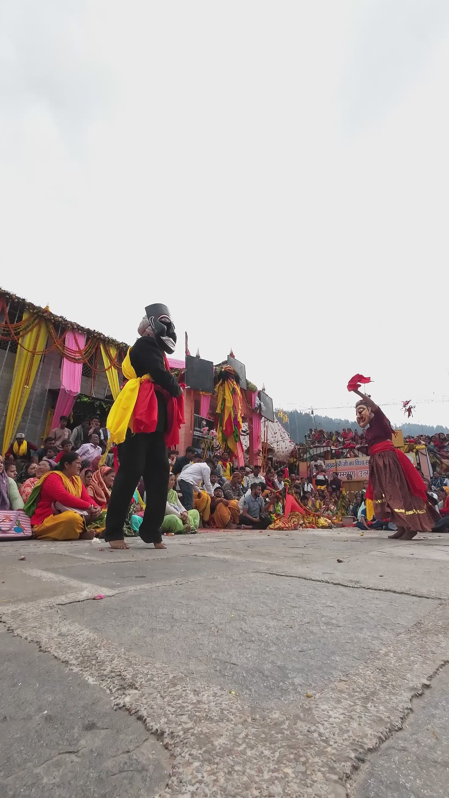 Vibrant Ramman Festival Dance in Uttarakhand Free Stock Video Footage ...
