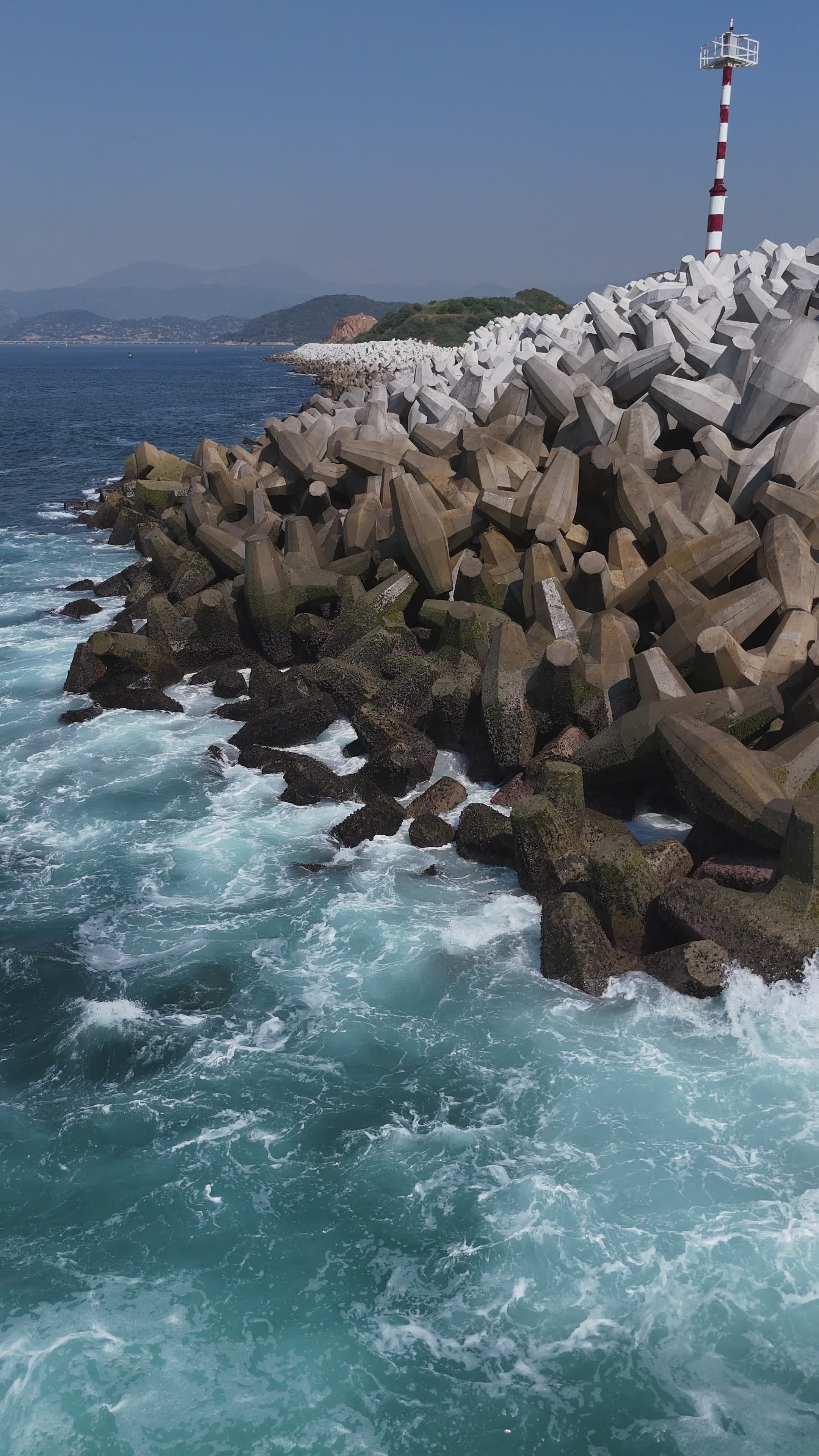 Dynamic Waves Crashing Against Coastal Rocks Free Stock Video Footage ...
