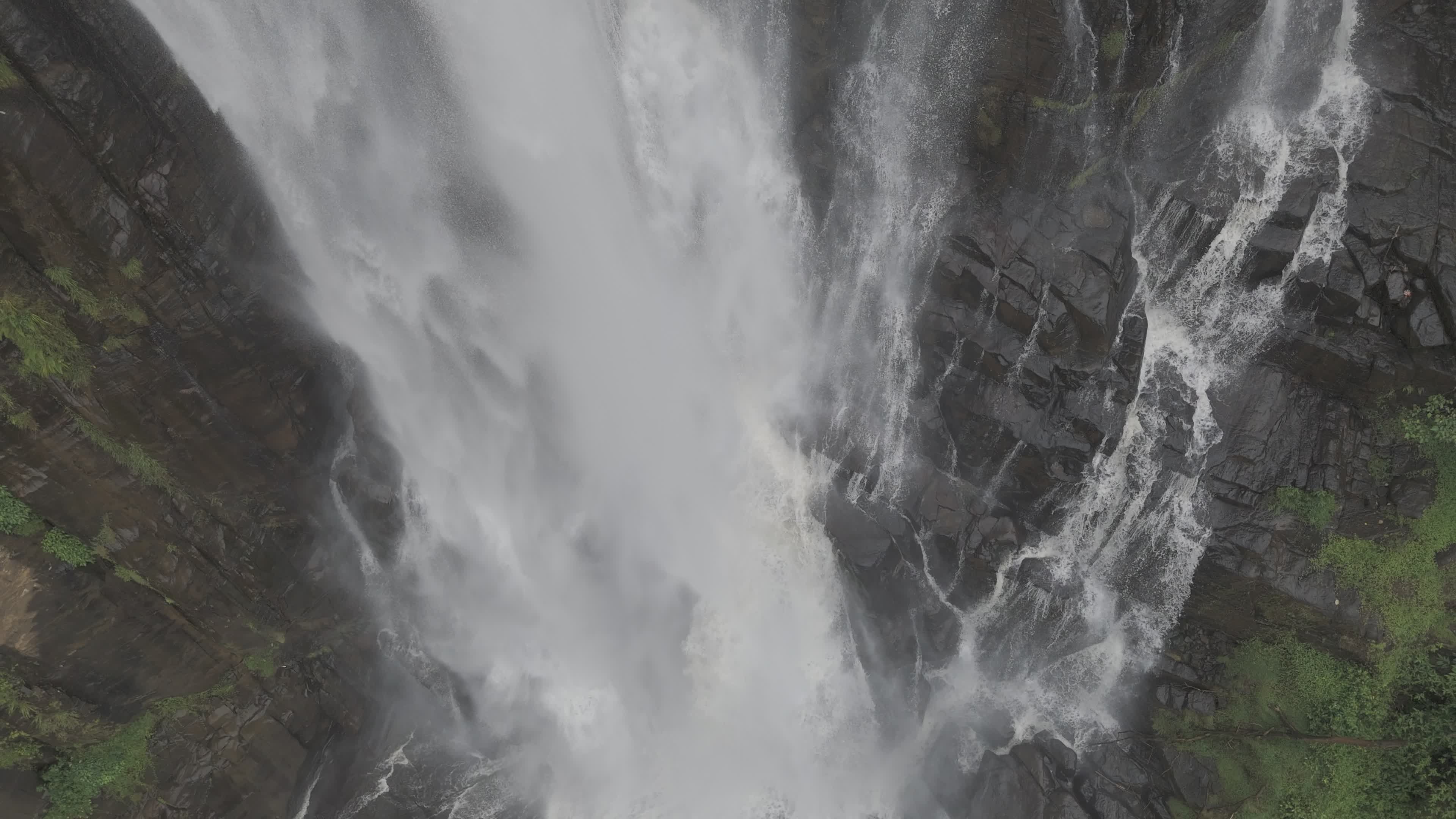 Stunning Aerial View of Majestic Waterfall Free Stock Video Footage ...