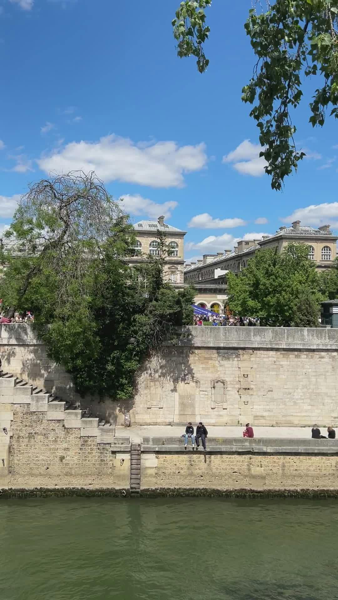 Paris Riverside with Historic Architecture Free Stock Video Footage ...