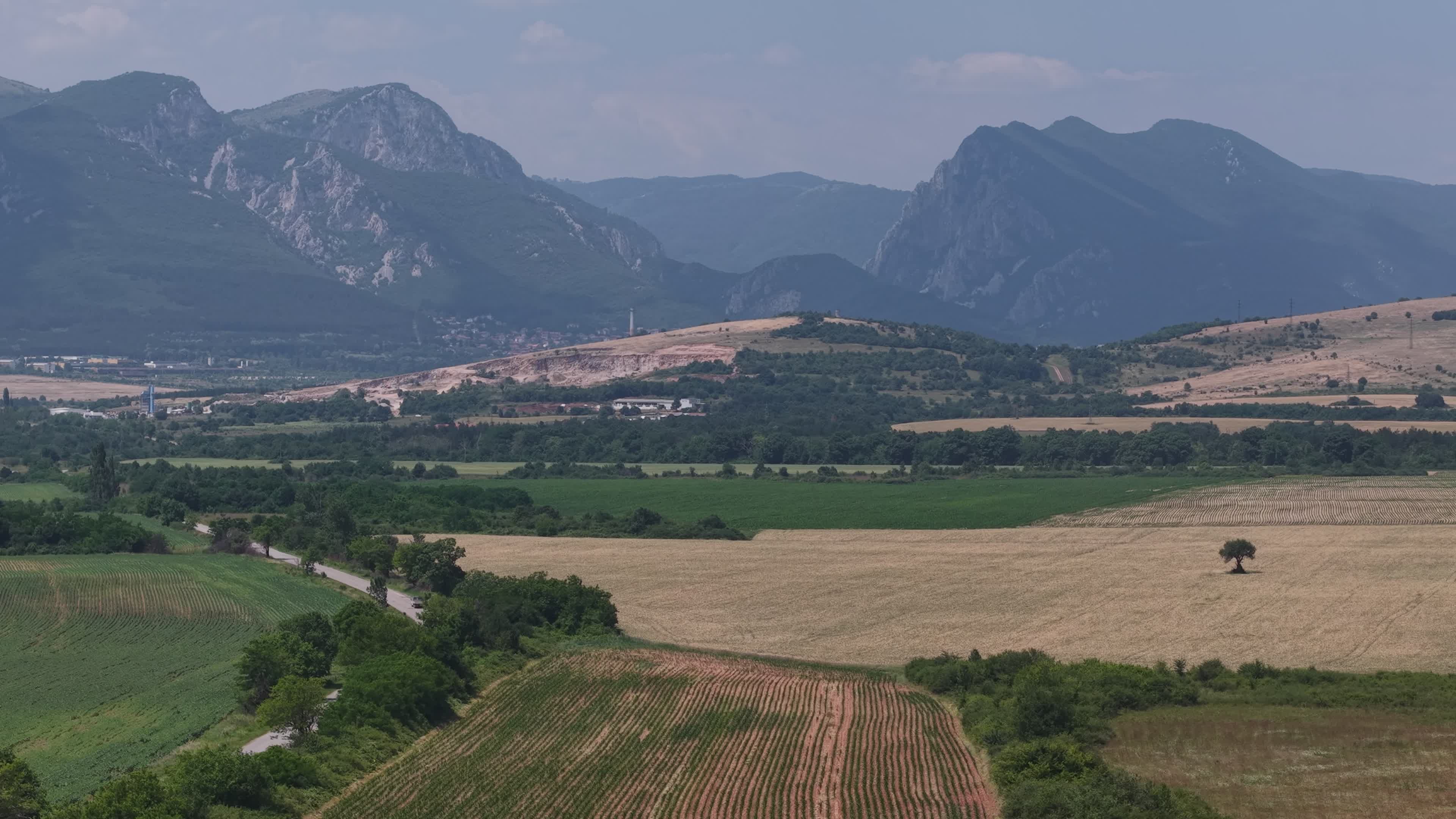 Serene Landscape of Bulgarian Countryside Free Stock Video Footage ...