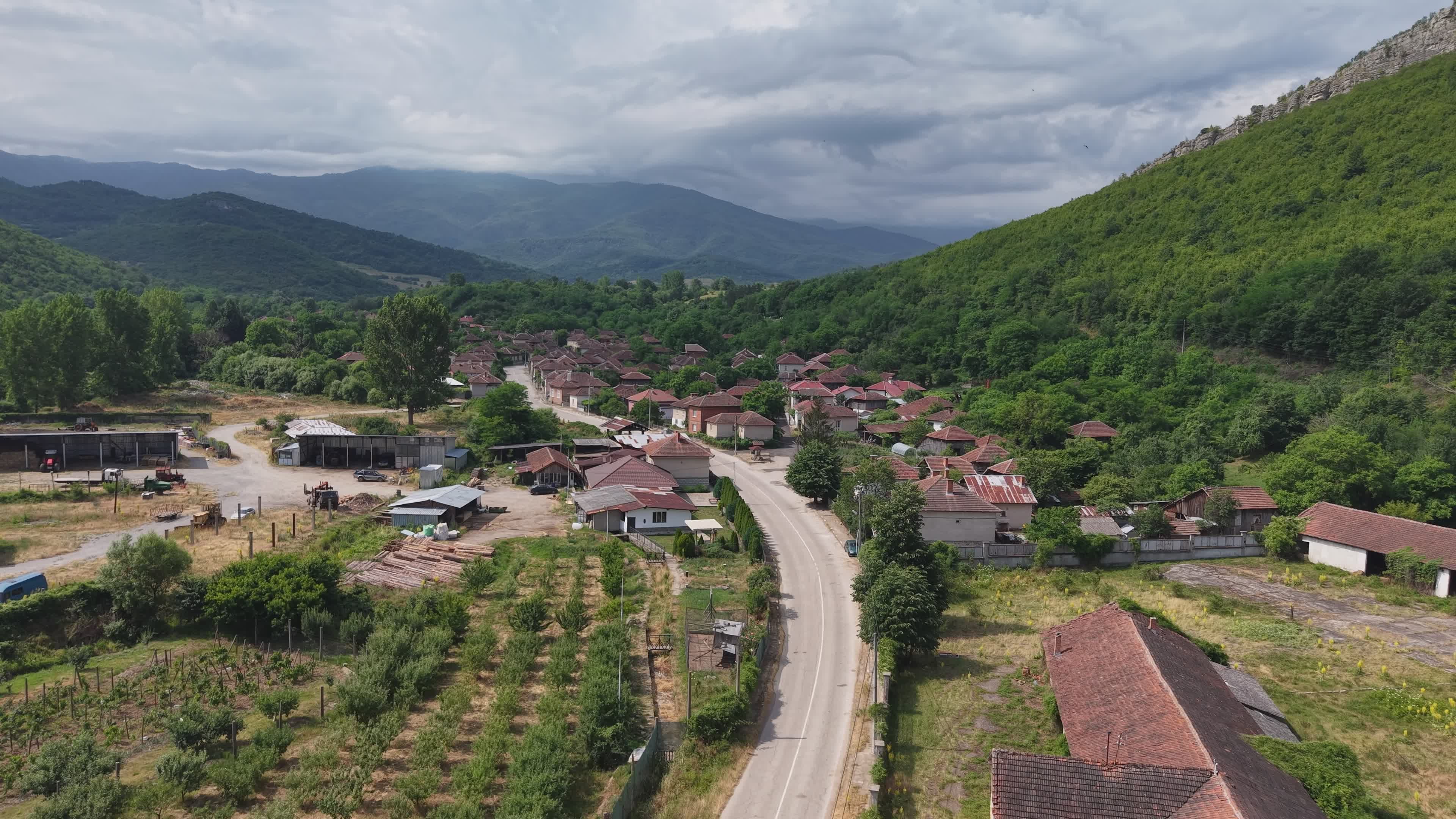 Scenic Bulgarian Village in the Balkan Mountains Free Stock Video ...
