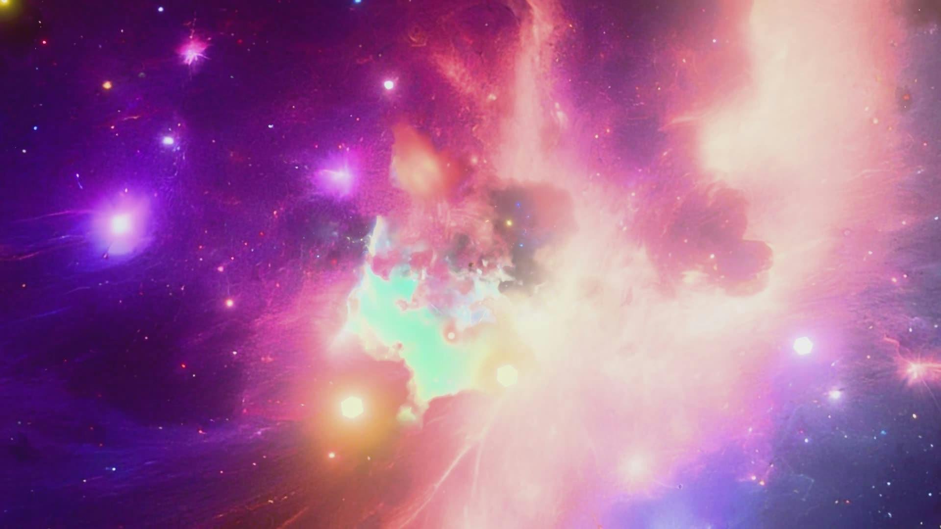 Vibrant Stellar Nebula with Cosmic Energy Free Stock Video Footage, Royalty-Free 4K & HD Video Clip
