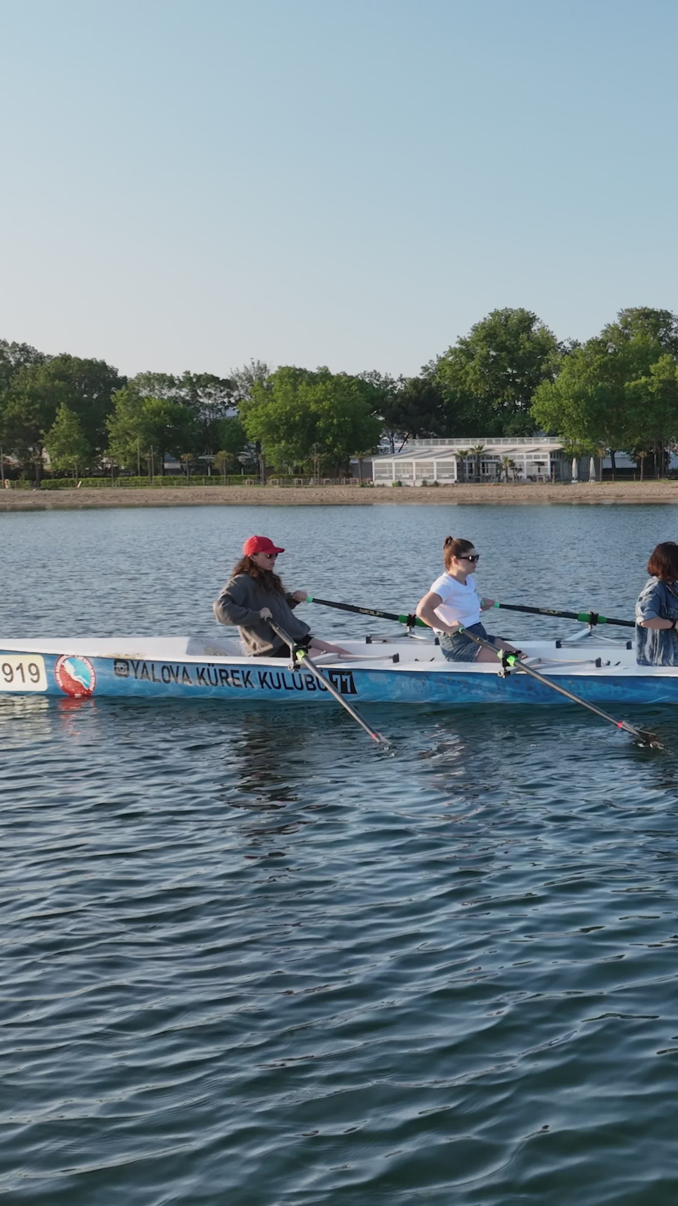 Team Rowing Practice on Calm Lake Free Stock Video Footage, Royalty ...