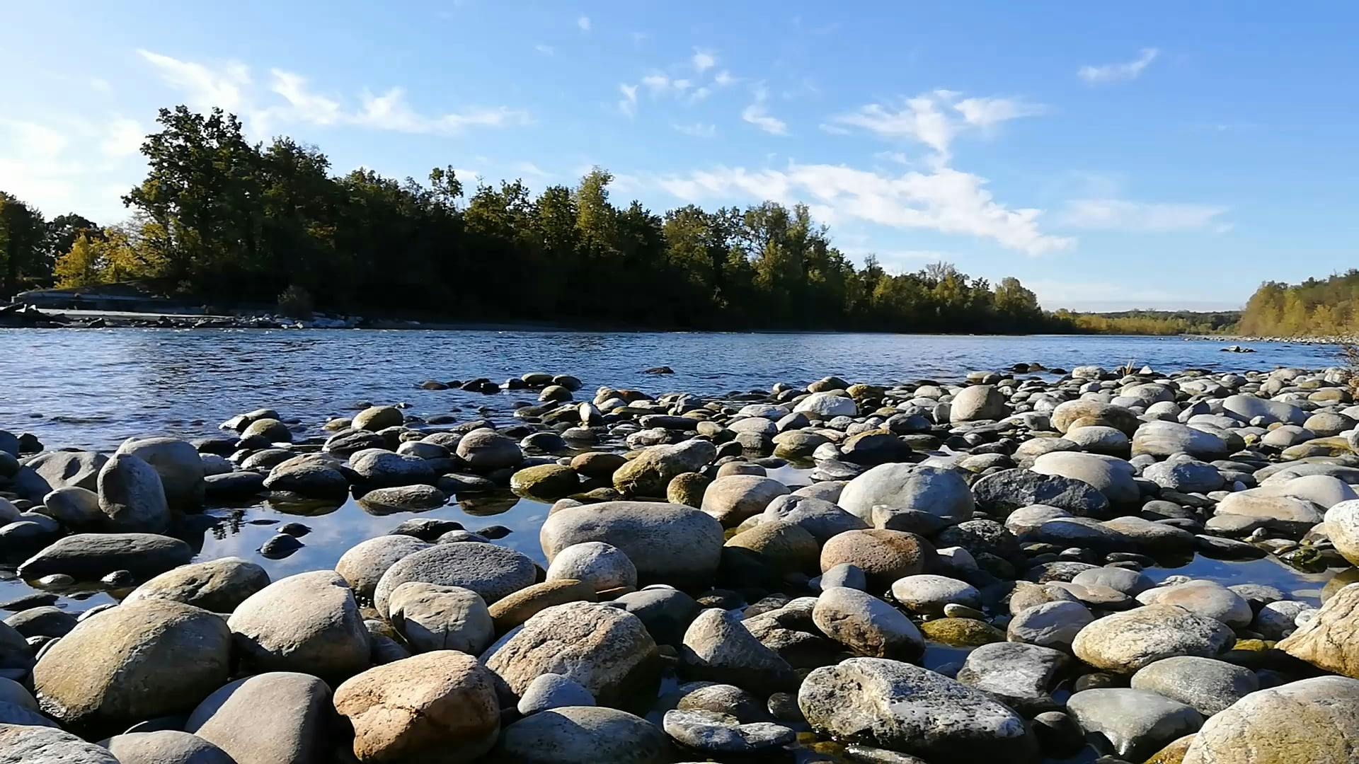 Piles Of Loose Rocks Along The Riverside Free Stock Video Footage ...