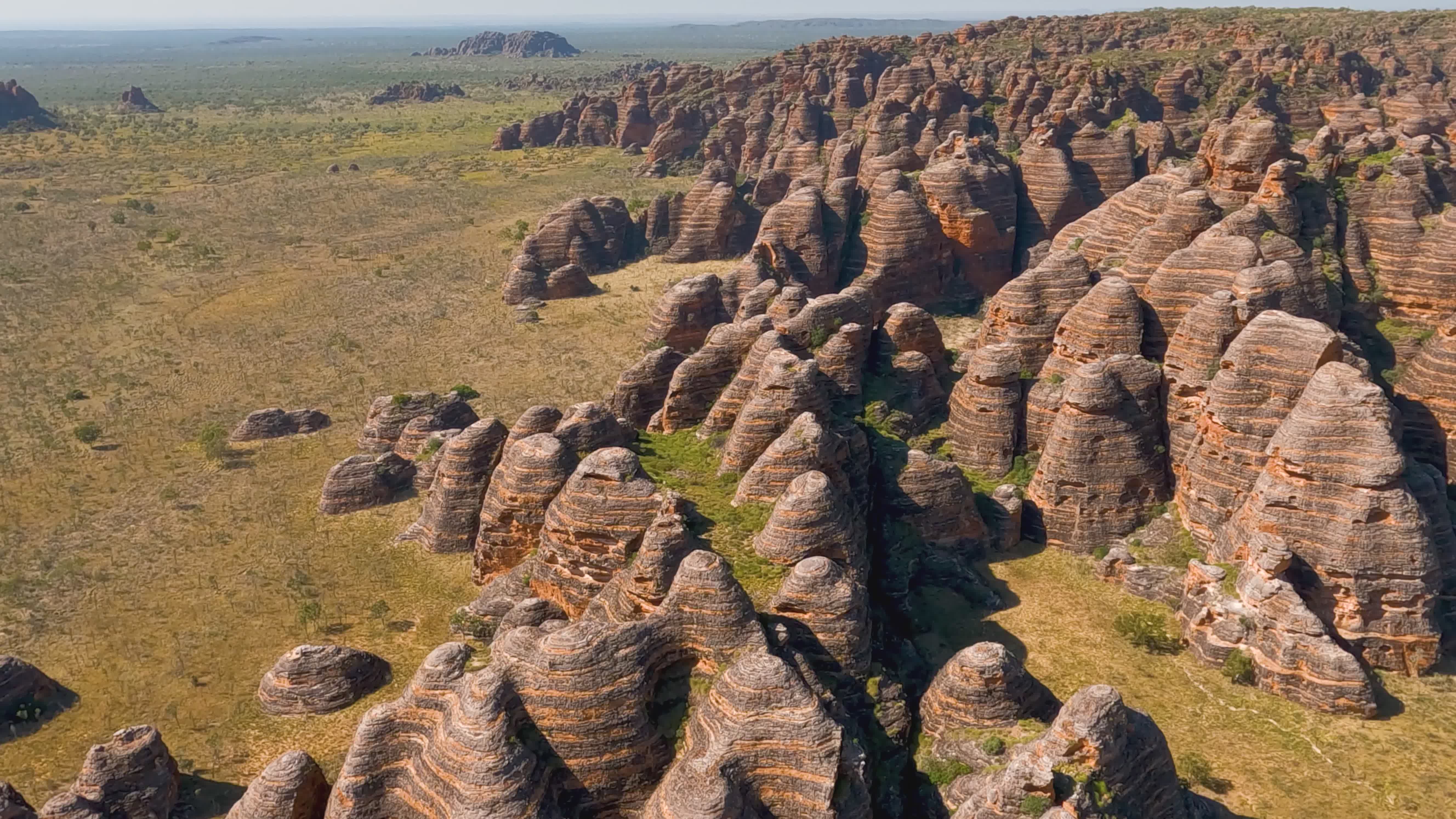 Aerial View of Unique Bungle Bungle Range in Australia Free Stock Video ...