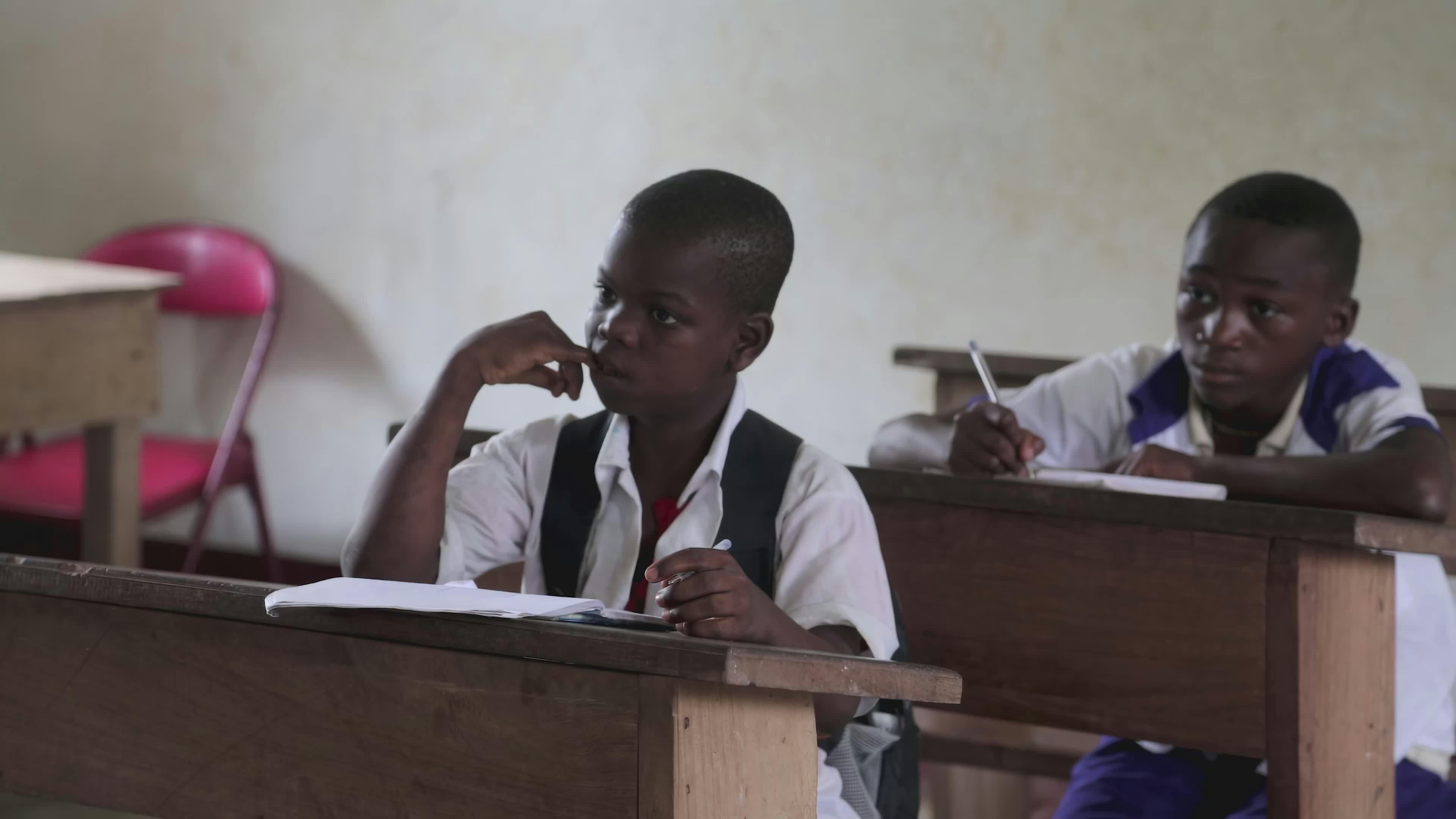 Engaged Students Learning in Rural Classroom Free Stock Video Footage ...