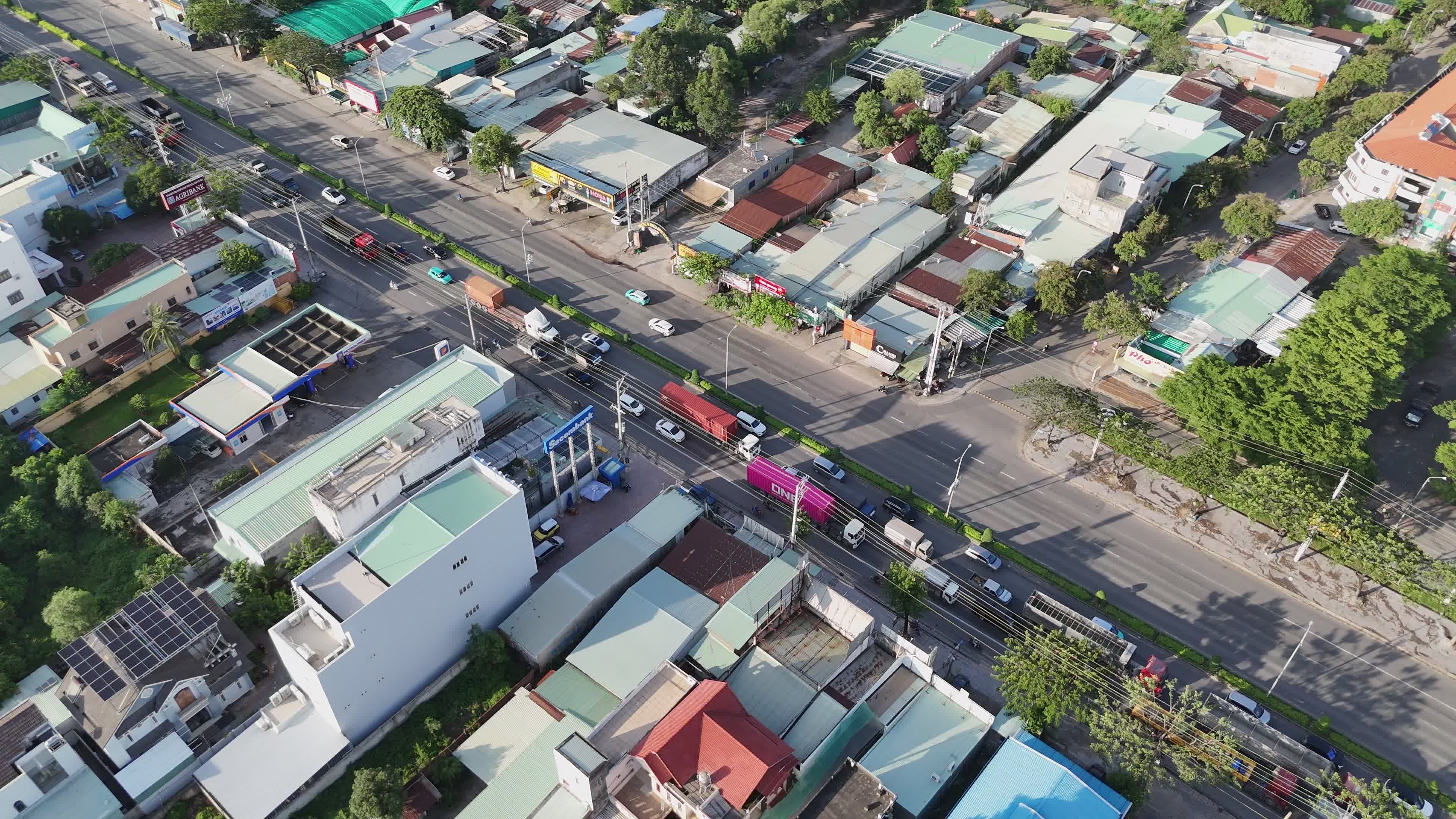 Aerial View of Suburban City Streets and Houses Free Stock Video ...