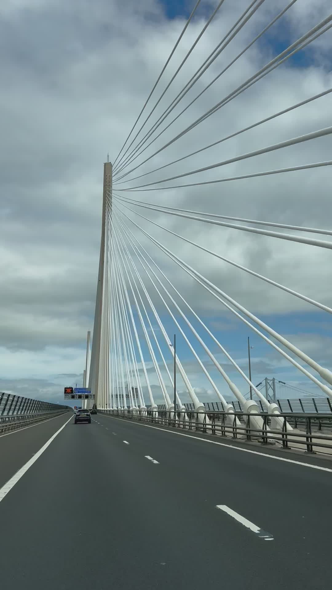Driving on a Modern Cable-Stayed Bridge Free Stock Video Footage ...