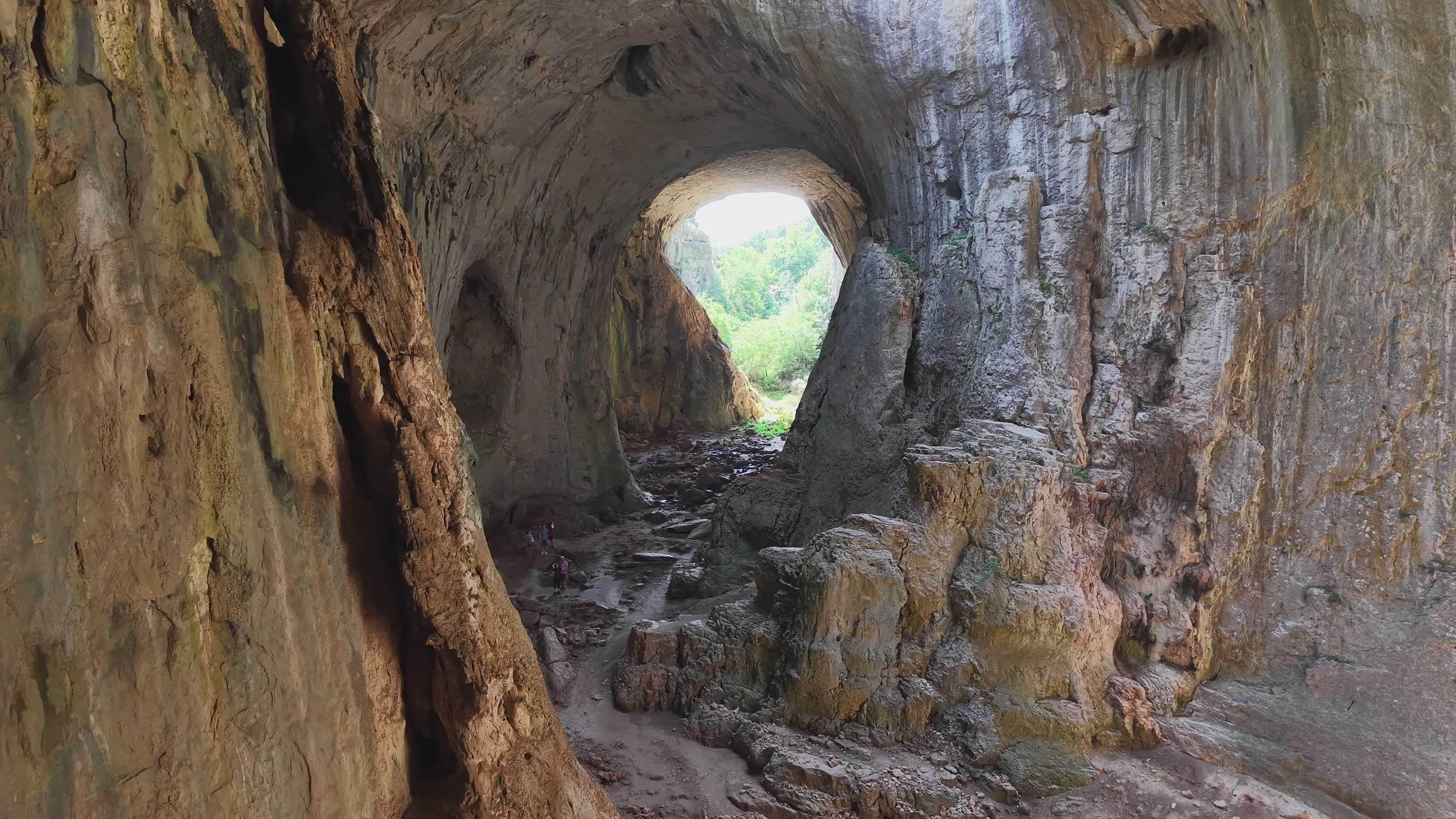 Explore the Majestic Prohodna Cave in Bulgaria Free Stock Video Footage ...