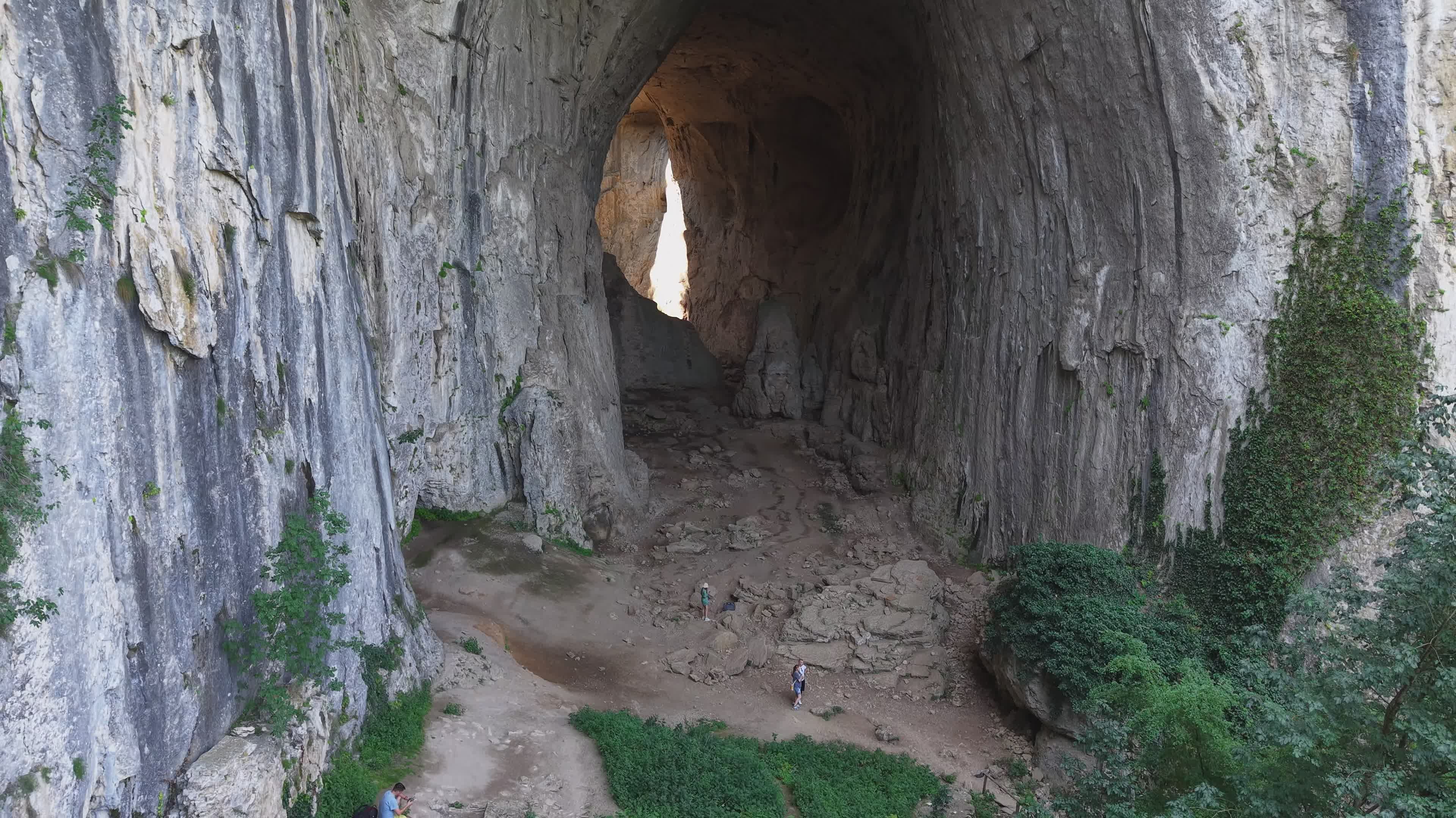 Explore the Majestic Prohodna Cave in Bulgaria Free Stock Video Footage ...