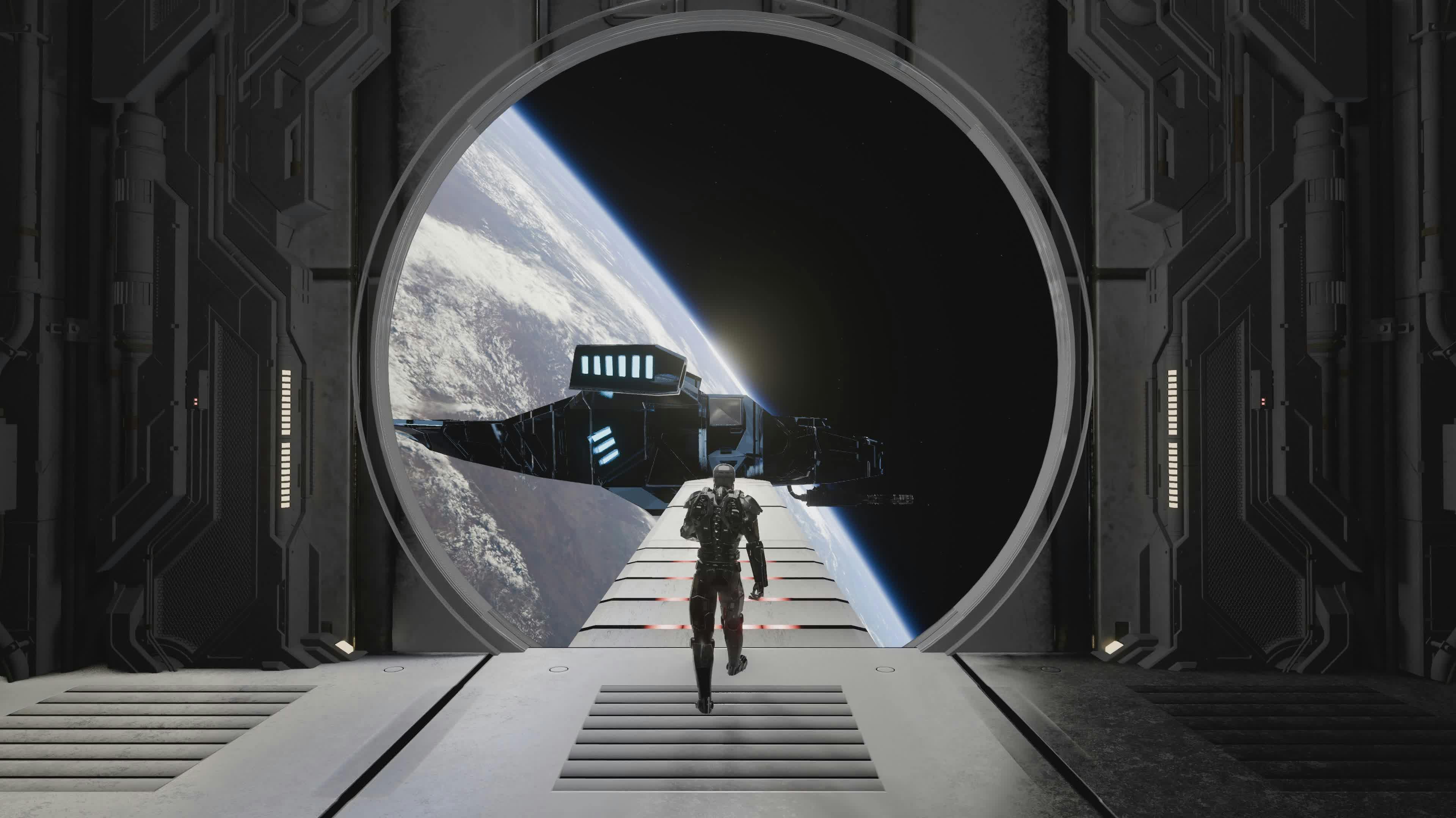 Astronaut Boarding Spaceship in Orbit Free Stock Video Footage, Royalty ...