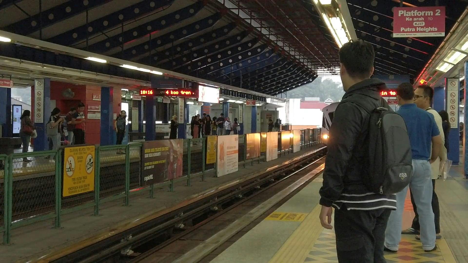 Footage Of A Train Loading And Unloading Passengers In Slow Motion ...