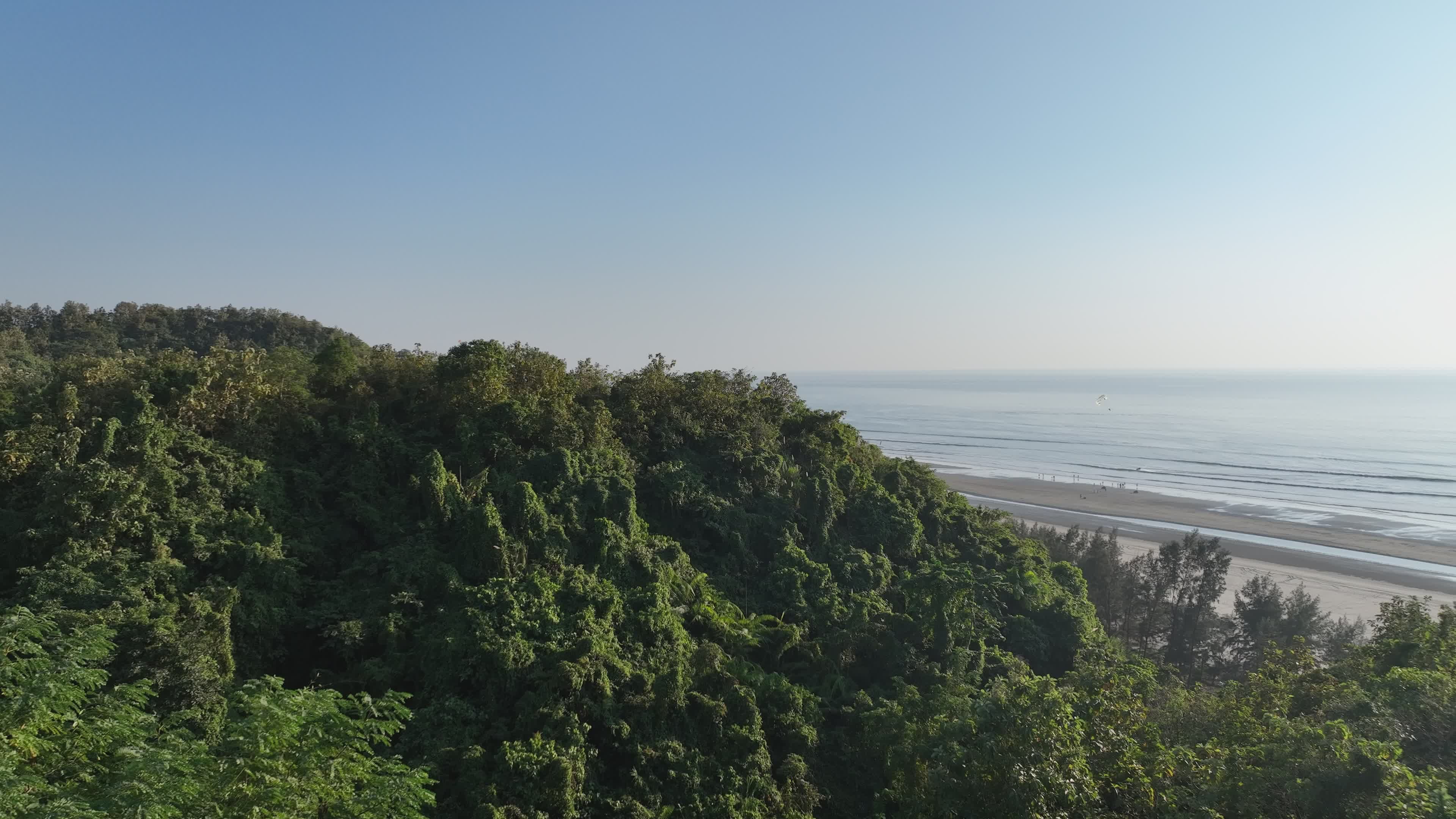 Aerial View of Cox's Bazar Beach and Forest Free Stock Video Footage ...
