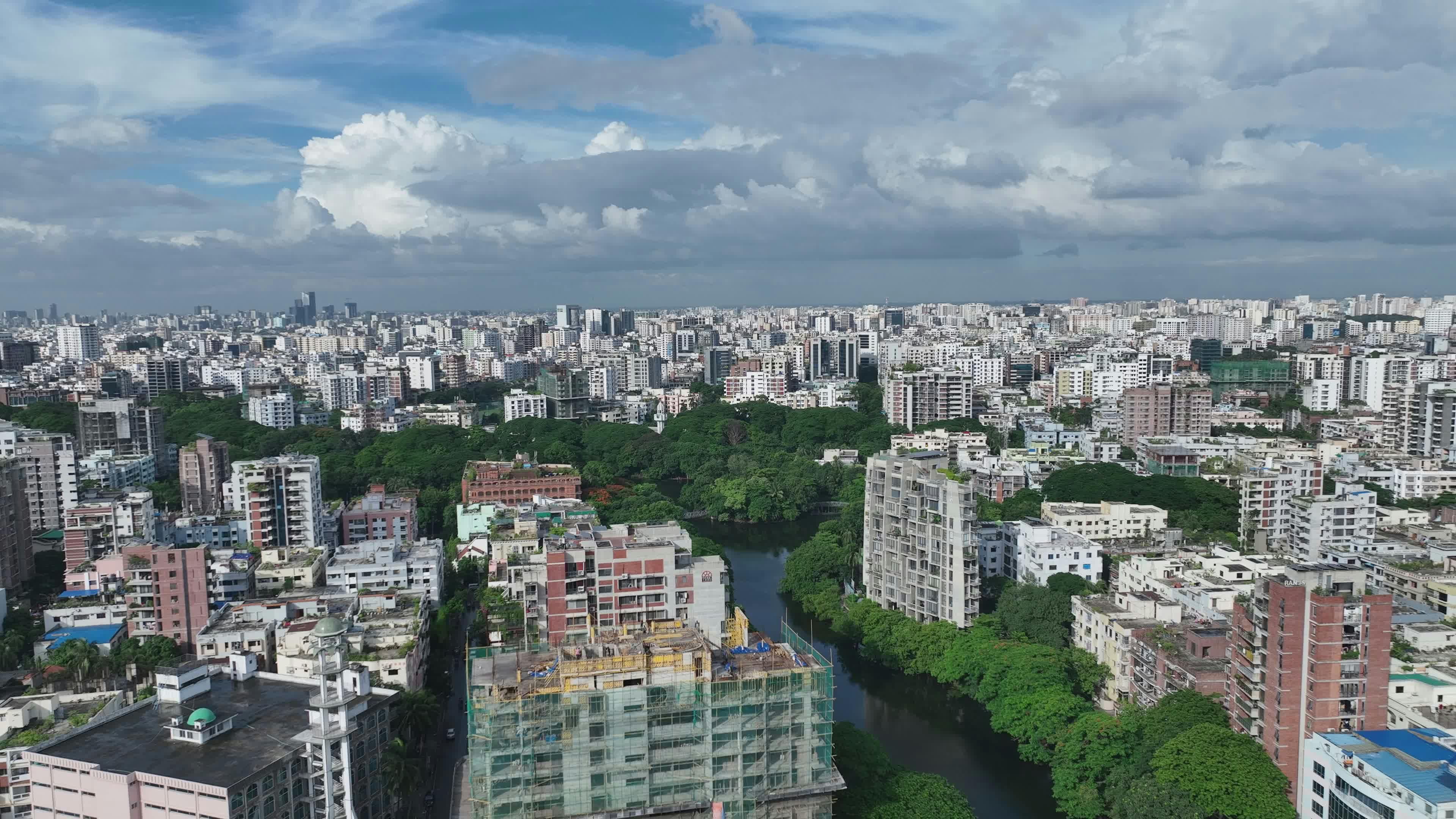 Aerial View of Dhaka City Skyline at Daytime Free Stock Video Footage ...