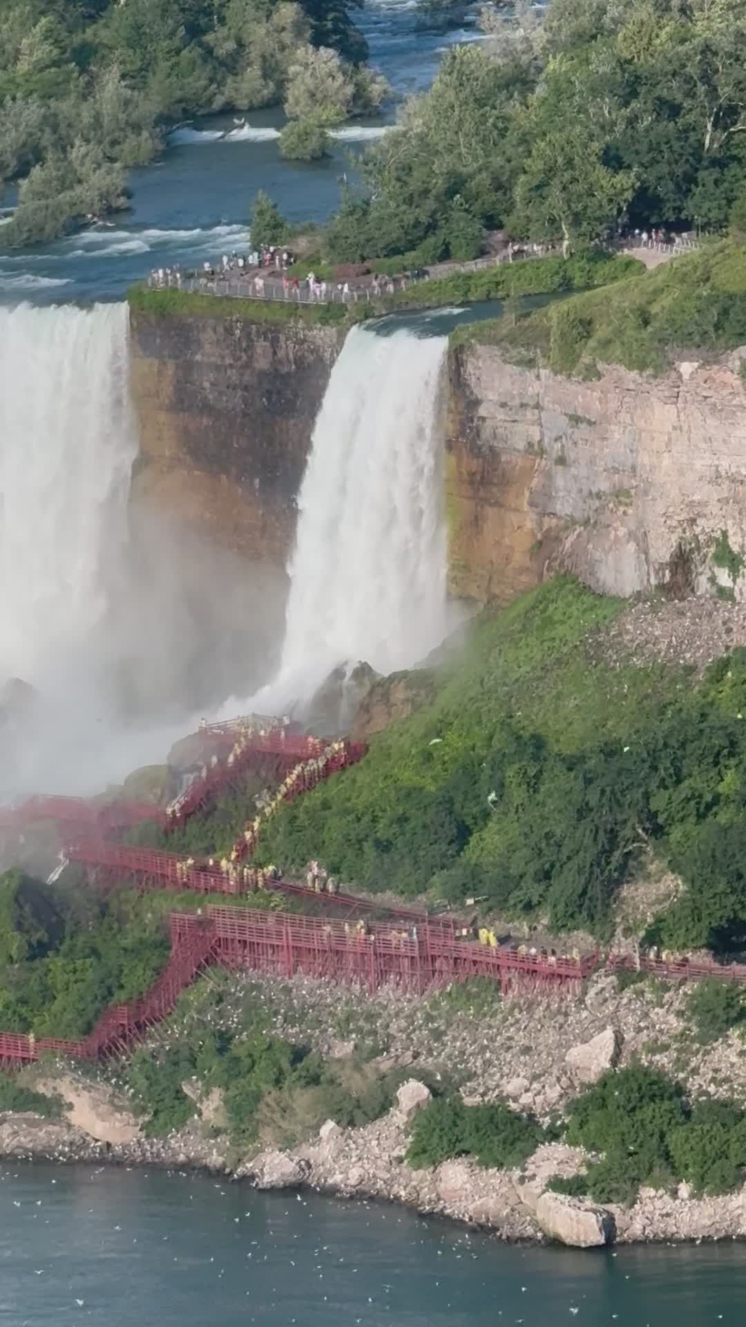 Breathtaking Aerial View of Niagara Falls Free Stock Video Footage ...