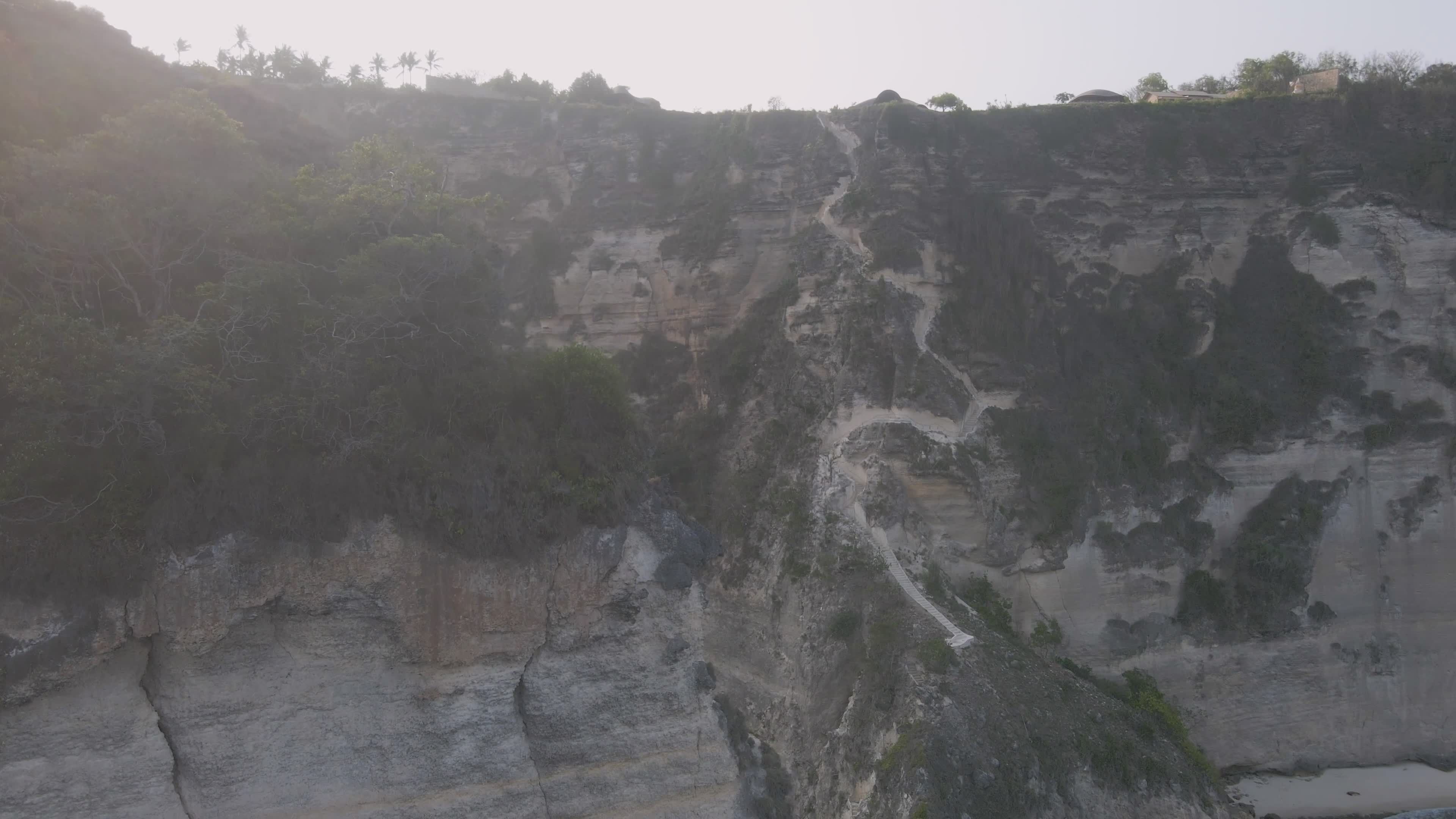 Breathtaking Cliffside Aerial View of Rugged Coastline Free Stock Video ...