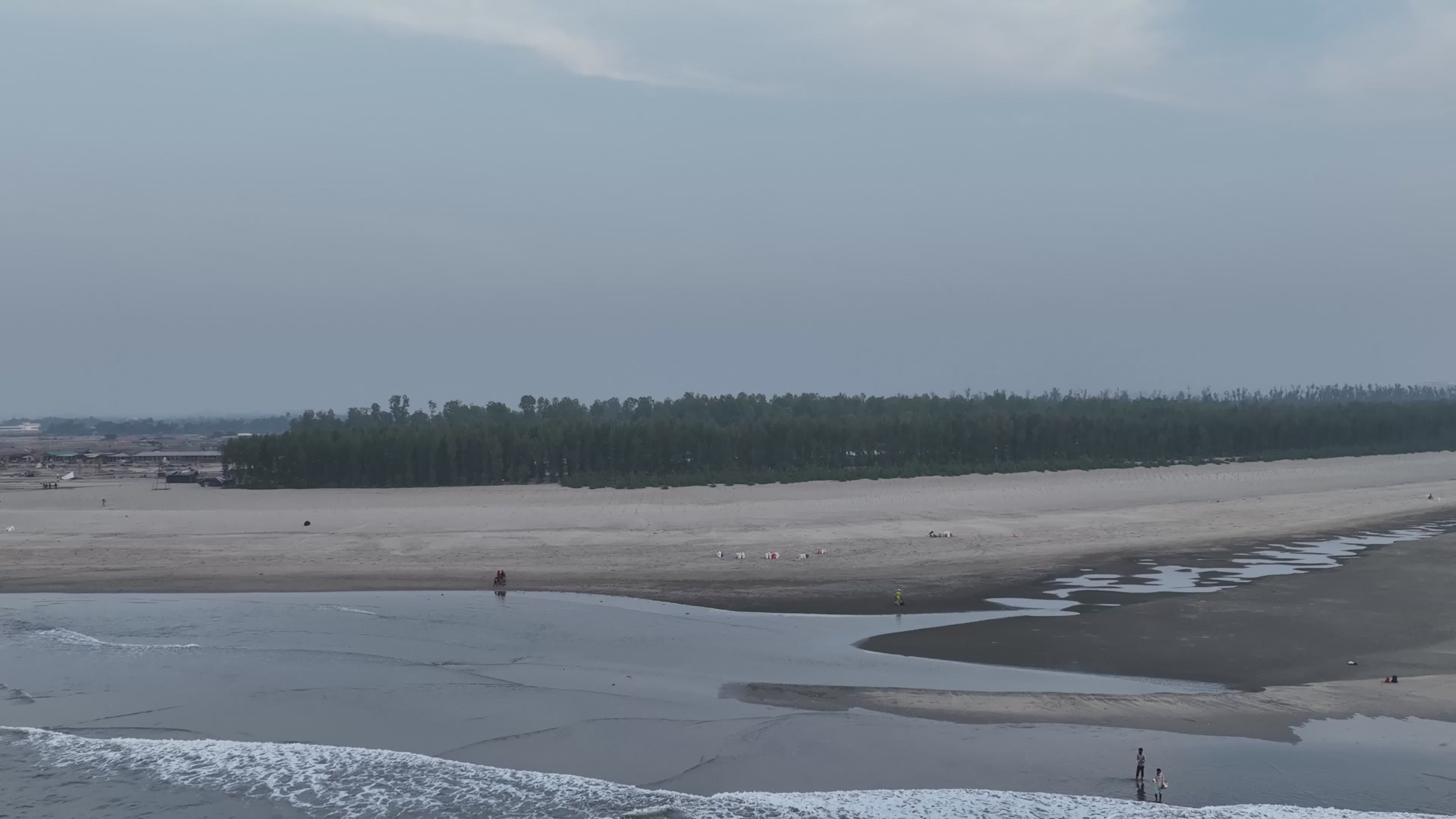 Aerial View of Cox's Bazar Beachfront in 4K Free Stock Video Footage ...
