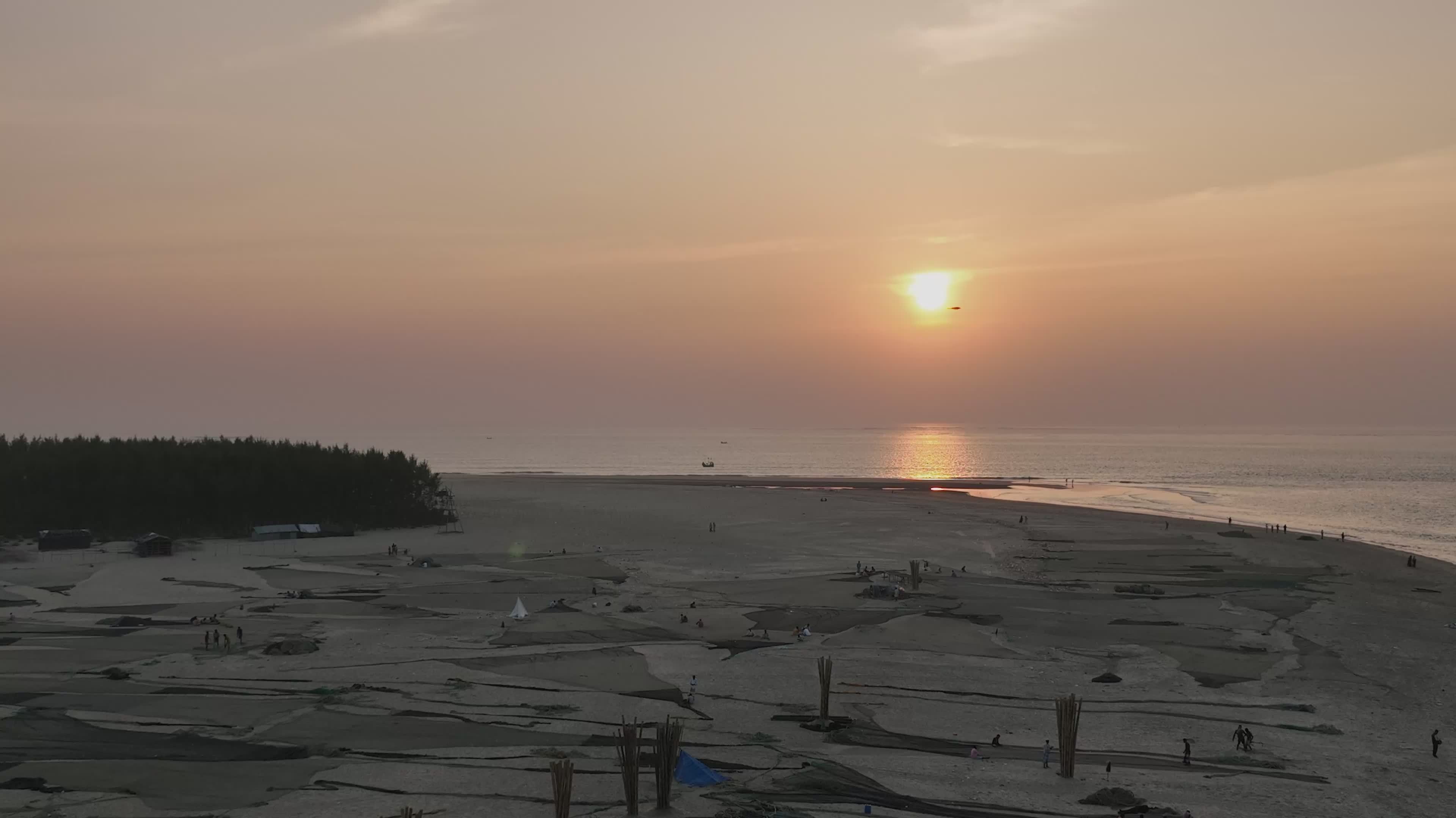 Stunning Sunset Over Cox's Bazar Beach Free Stock Video Footage ...