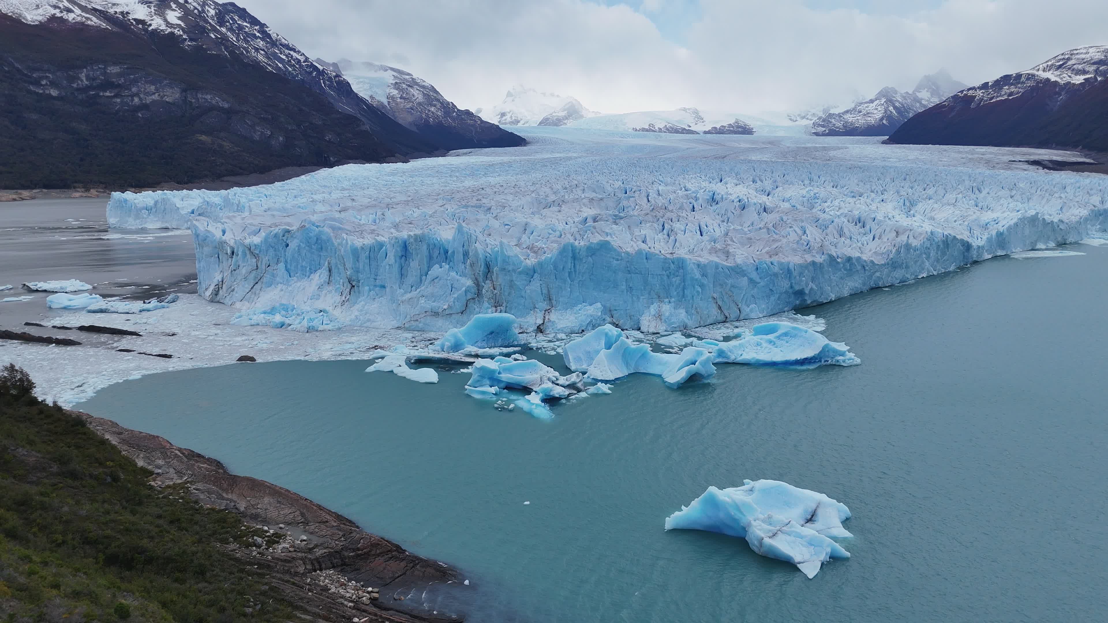 Breathtaking Aerial View of Perito Moreno Glacier Free Stock Video ...