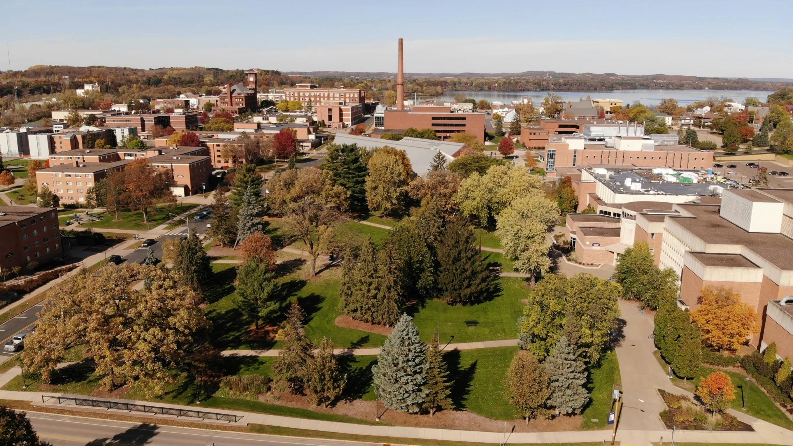 Aerial Shot Of The University Of Wisconsin Grounds · Free Stock Video
