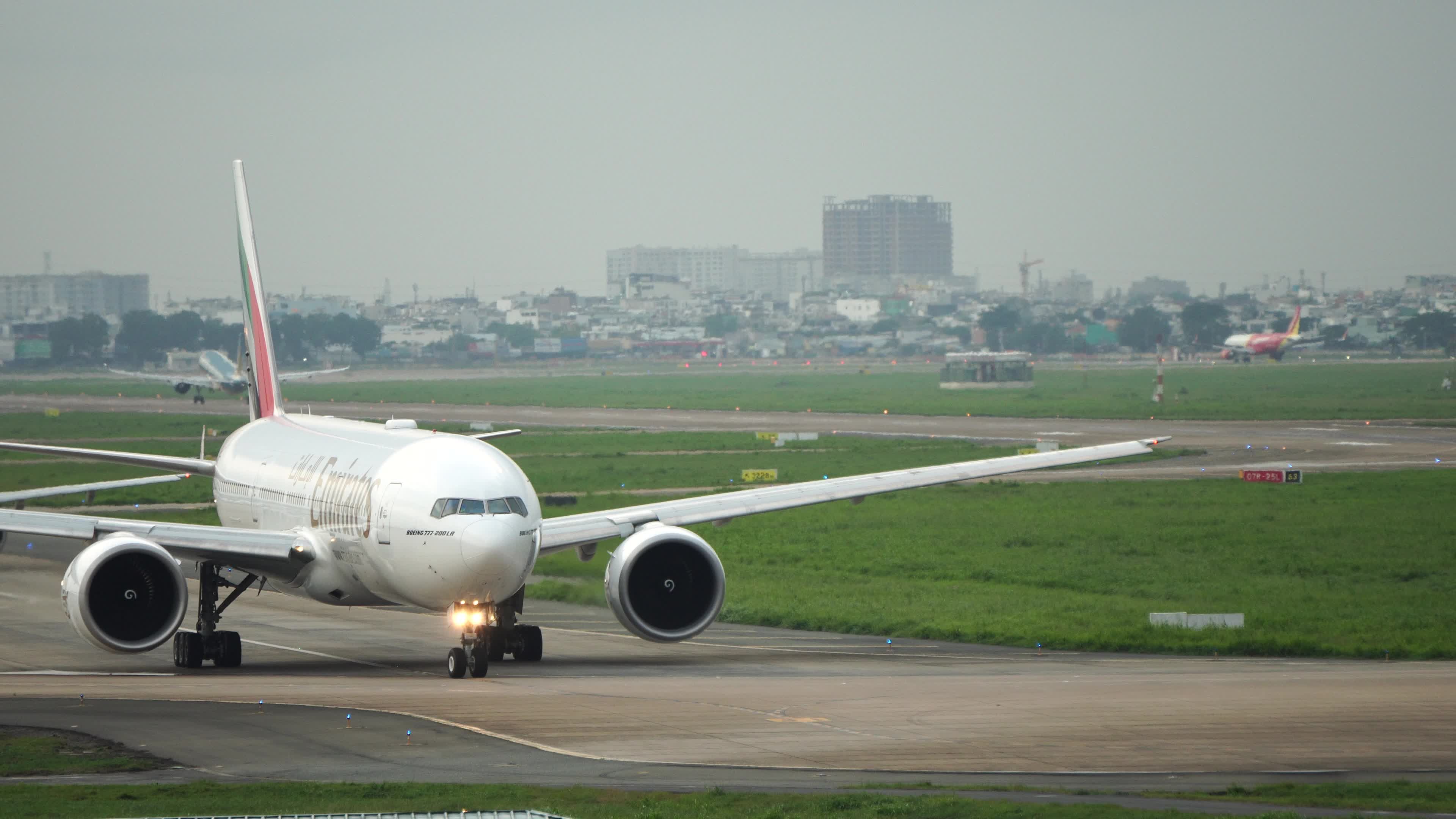 Large Passenger Airplane Taxing on Airport Runway Free Stock Video ...