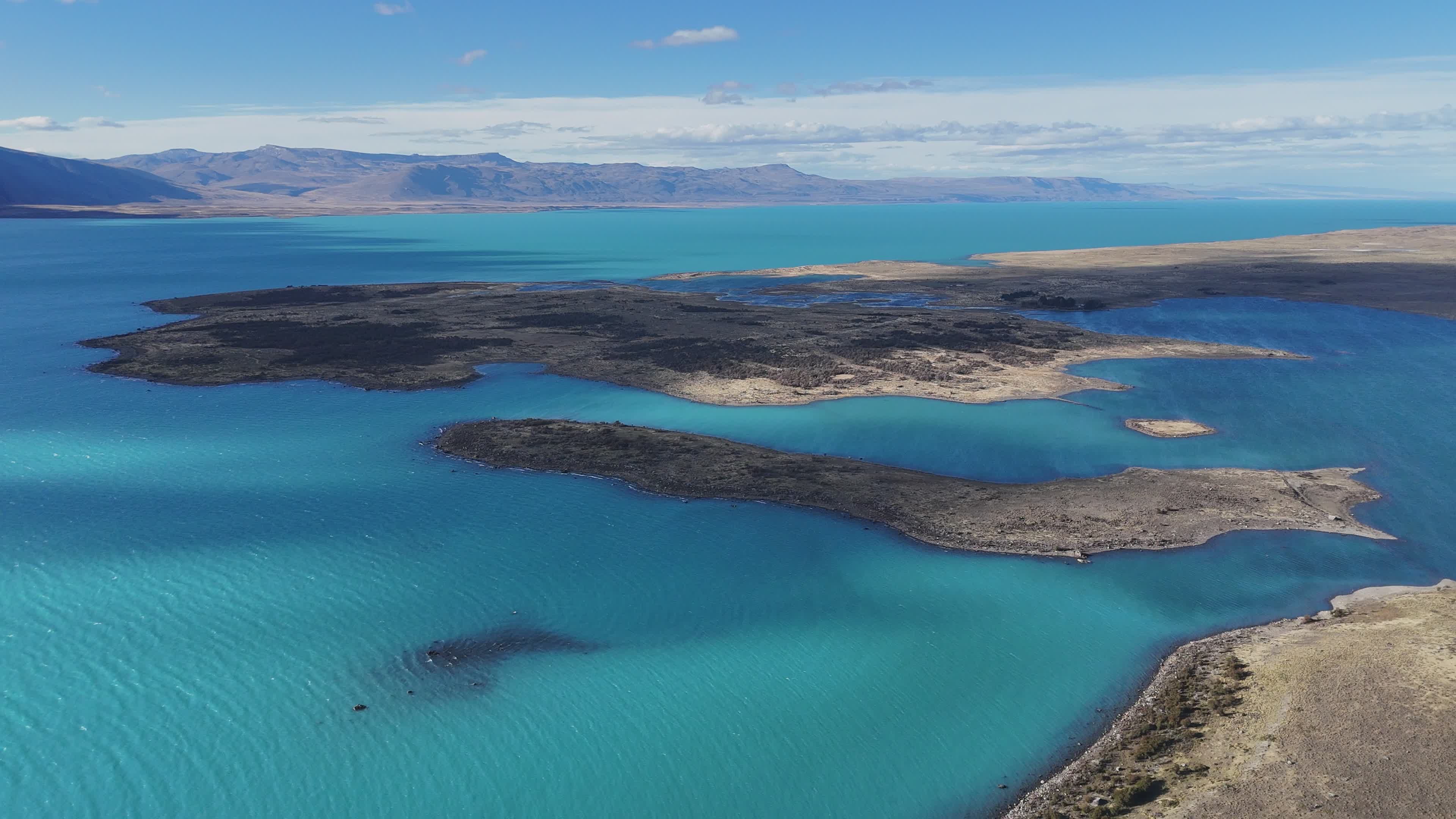 Breathtaking Aerial View of Lago Argentino Free Stock Video Footage ...