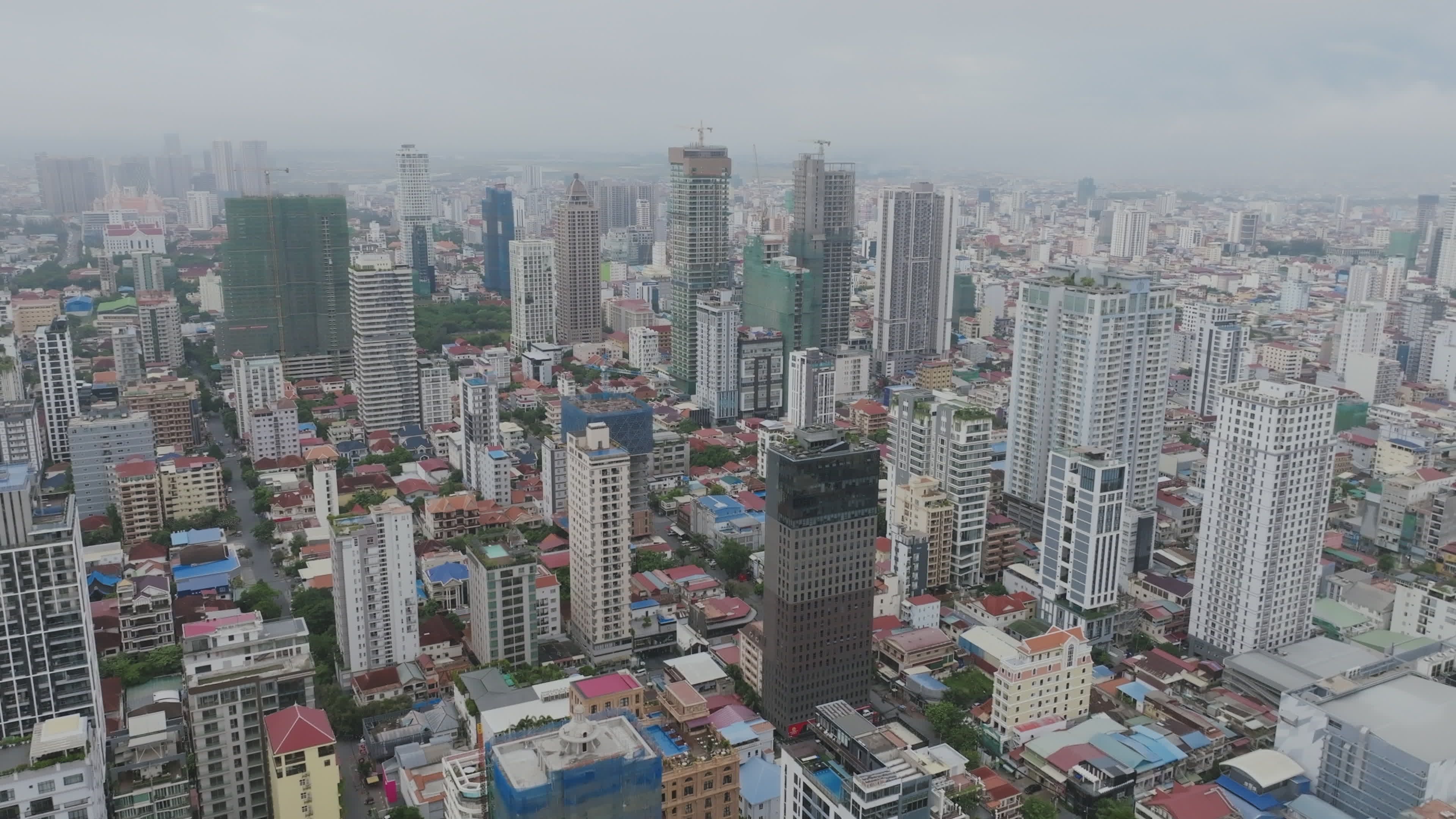 Aerial View of Urban Skyline During Daytime Free Stock Video Footage ...
