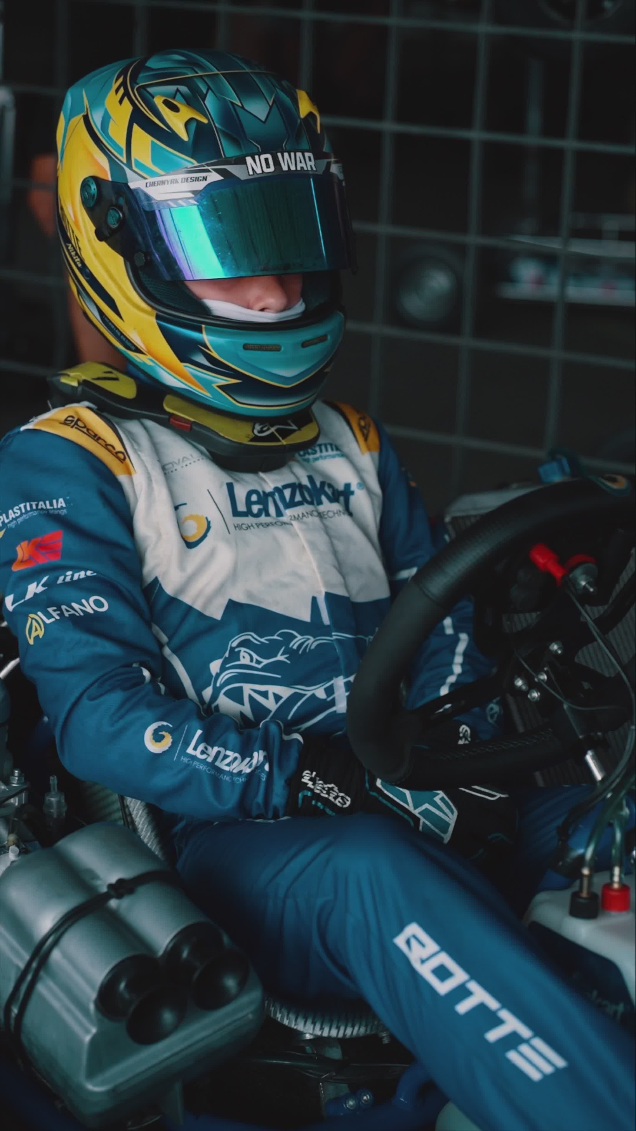 Professional Racer in Full Gear on Track Free Stock Video Footage ...